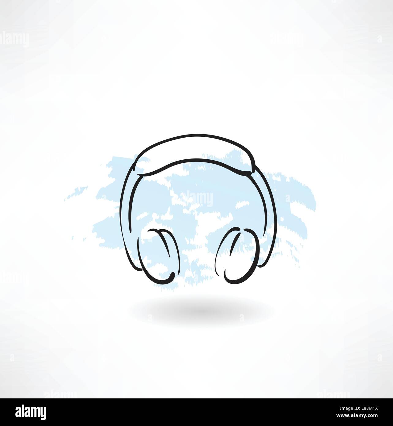 Headphones on red yellow Stock Vector Images - Alamy