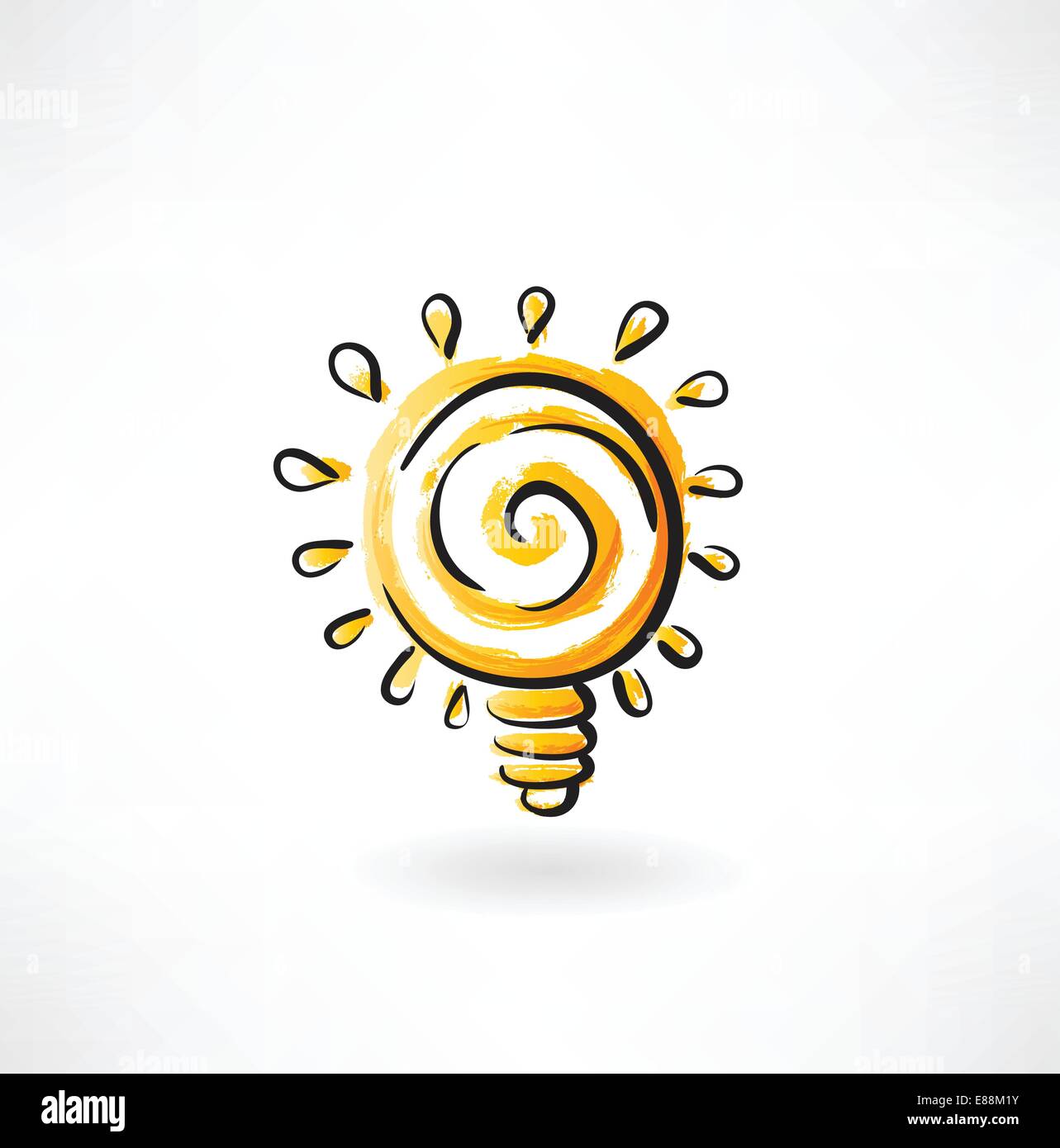sun bulb grunge icon Stock Vector Image & Art - Alamy