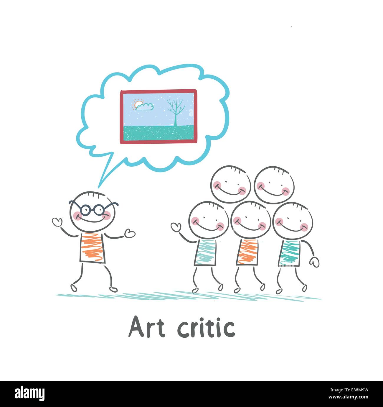 Artist and critic Stock Vector Images - Alamy