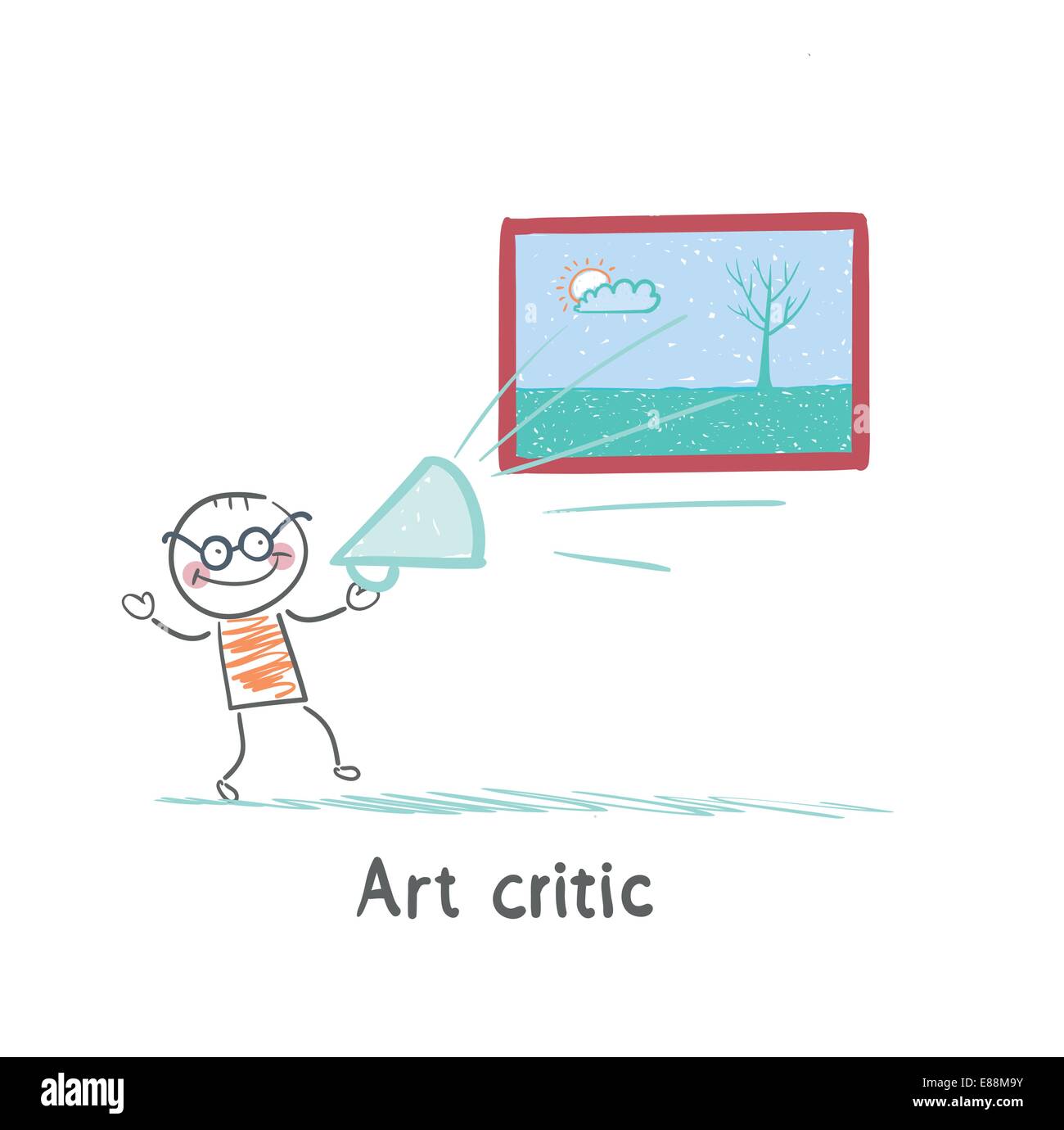 An art critic Stock Vector Images - Alamy