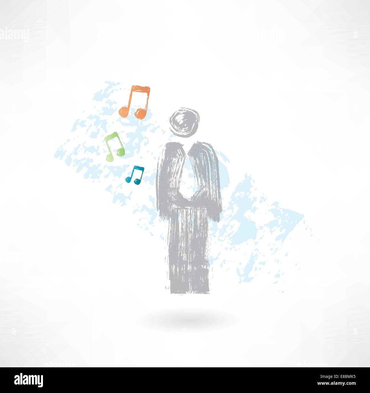 Sketch Man Music Listening High Resolution Stock Photography and Images ...