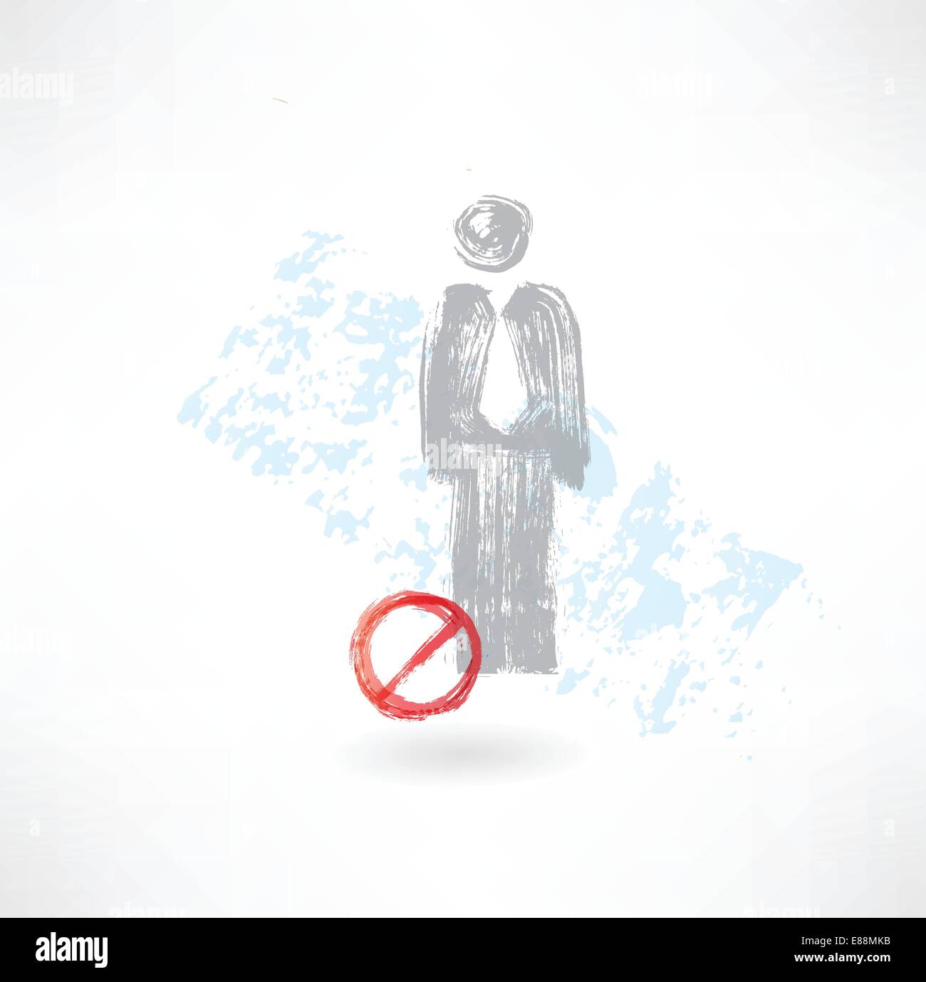 Ban man grunge icon Stock Vector Image & Art - Alamy