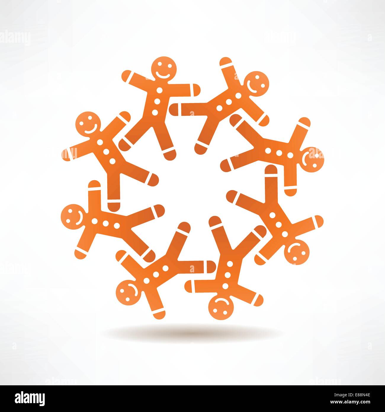 Circle of gingerbread men Stock Vector Image & Art - Alamy
