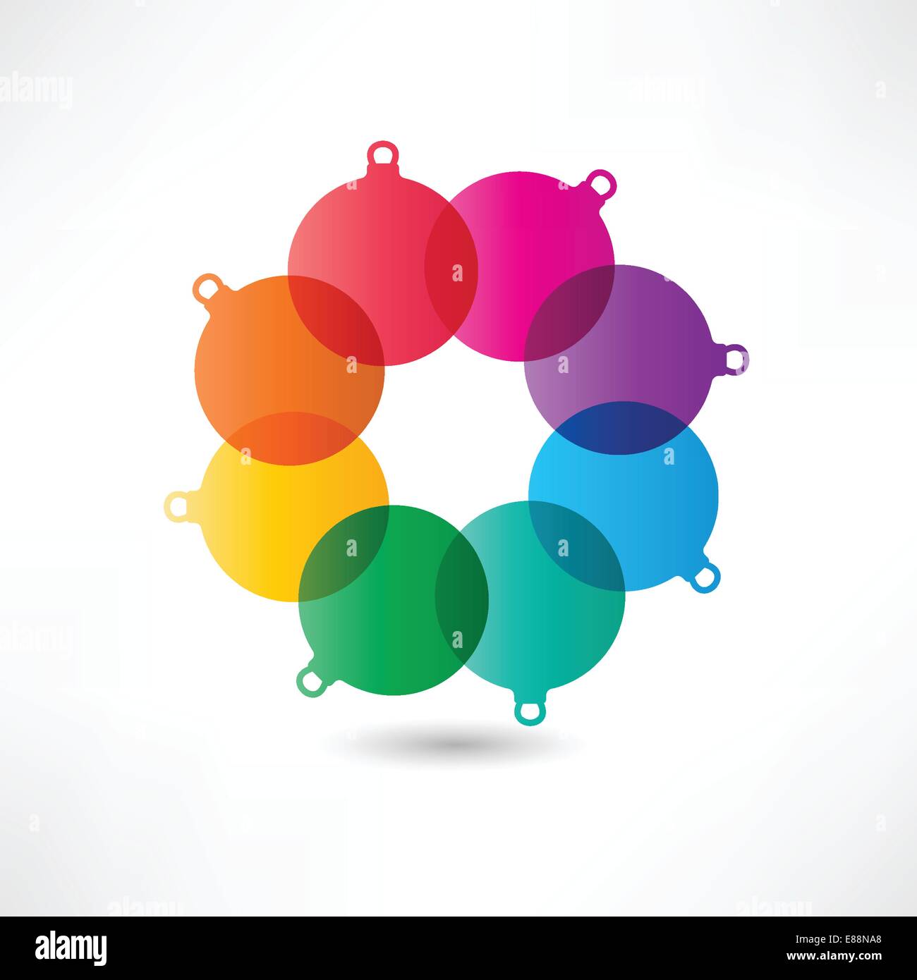 decorations on Christmas tree in circle Stock Vector Image & Art - Alamy