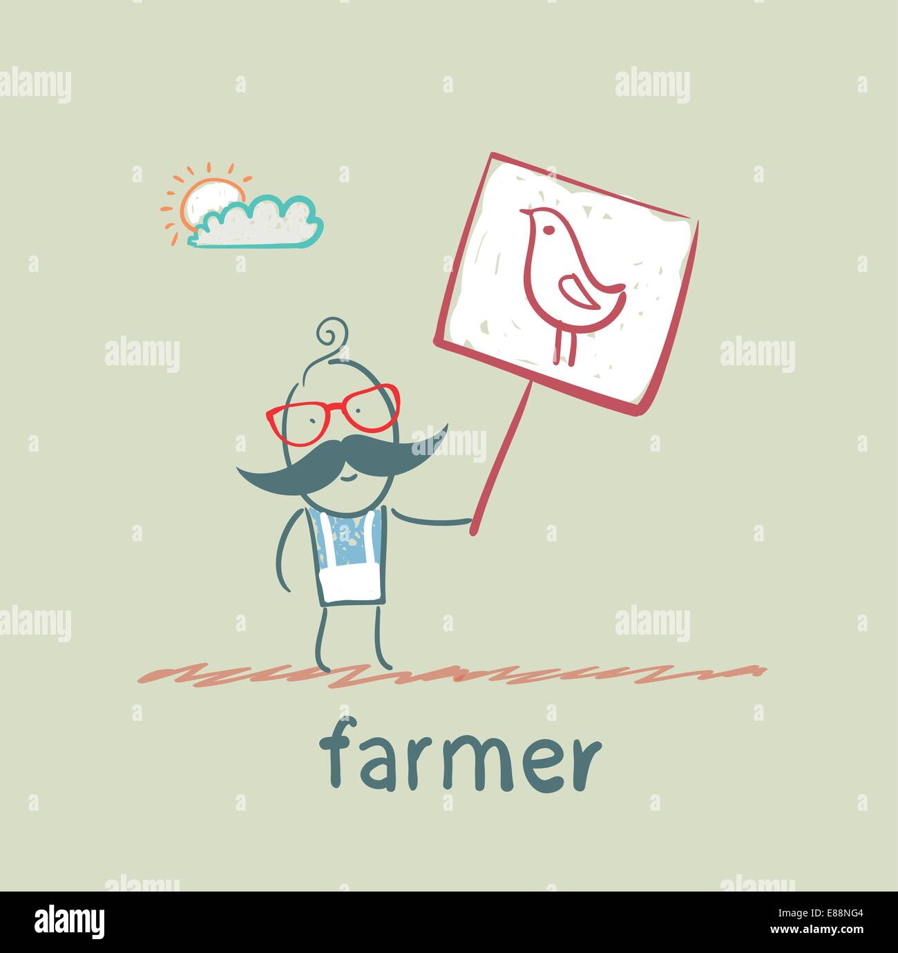 Person holding chicken Stock Vector Images - Alamy