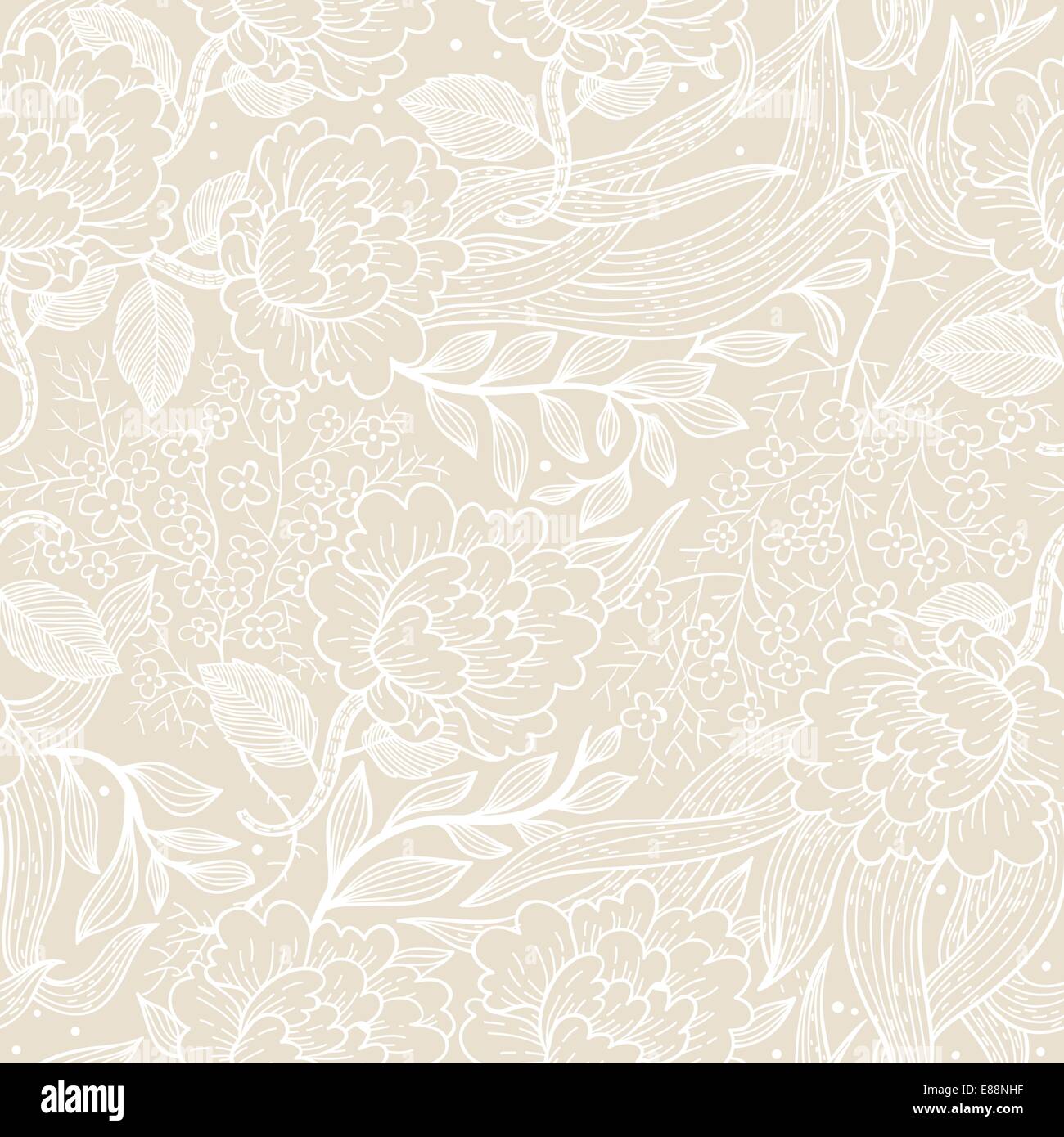 vector seamless floral pattern Stock Vector Image & Art - Alamy