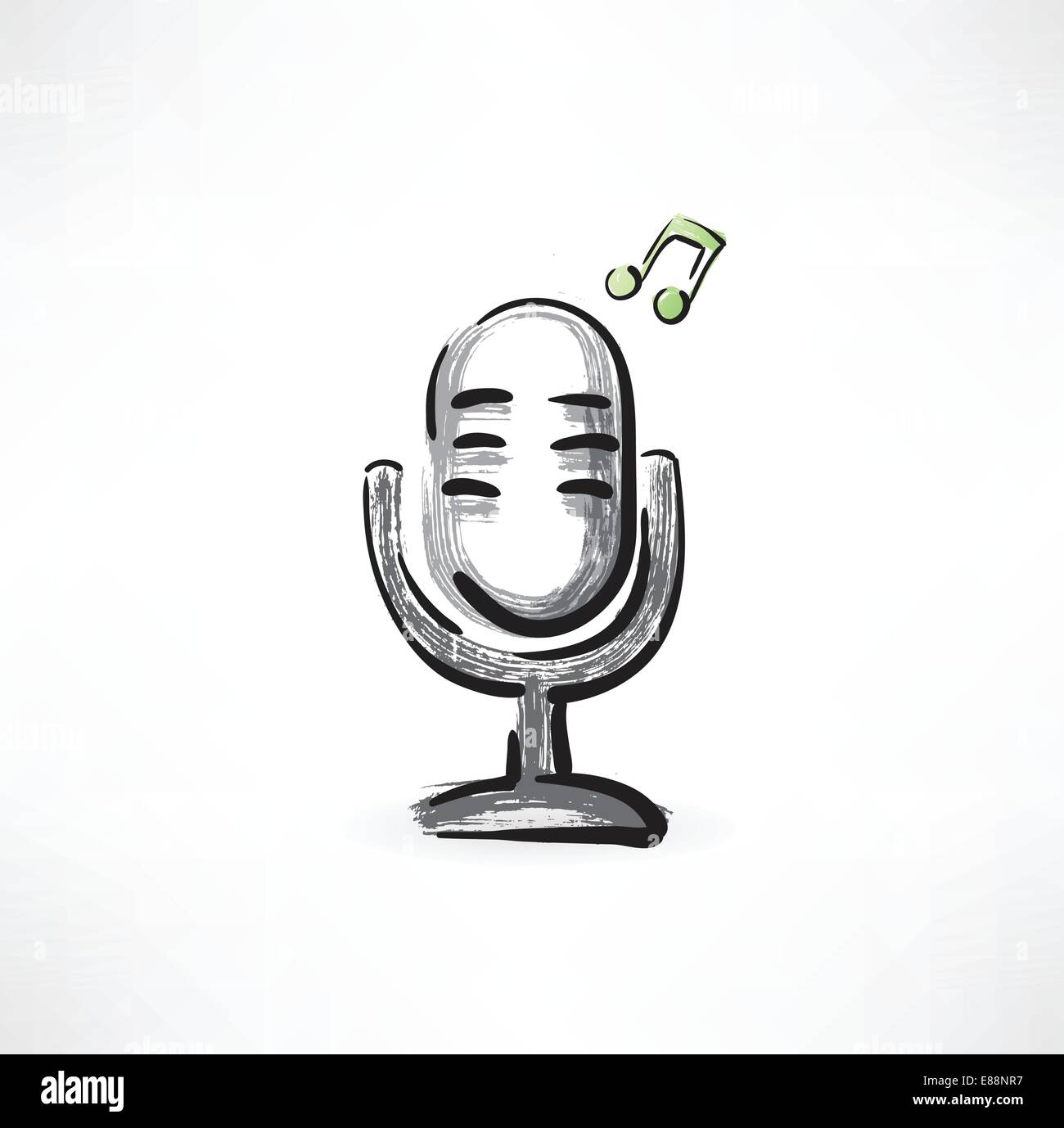 Microphone stand isolated Stock Vector Images - Alamy