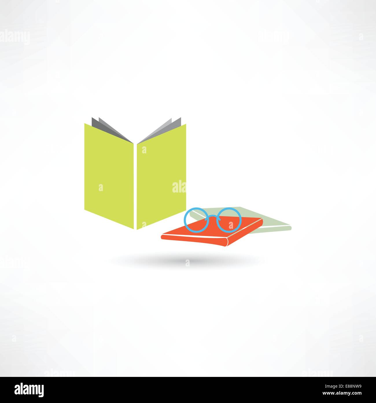 Glasses on business text Stock Vector Images - Alamy