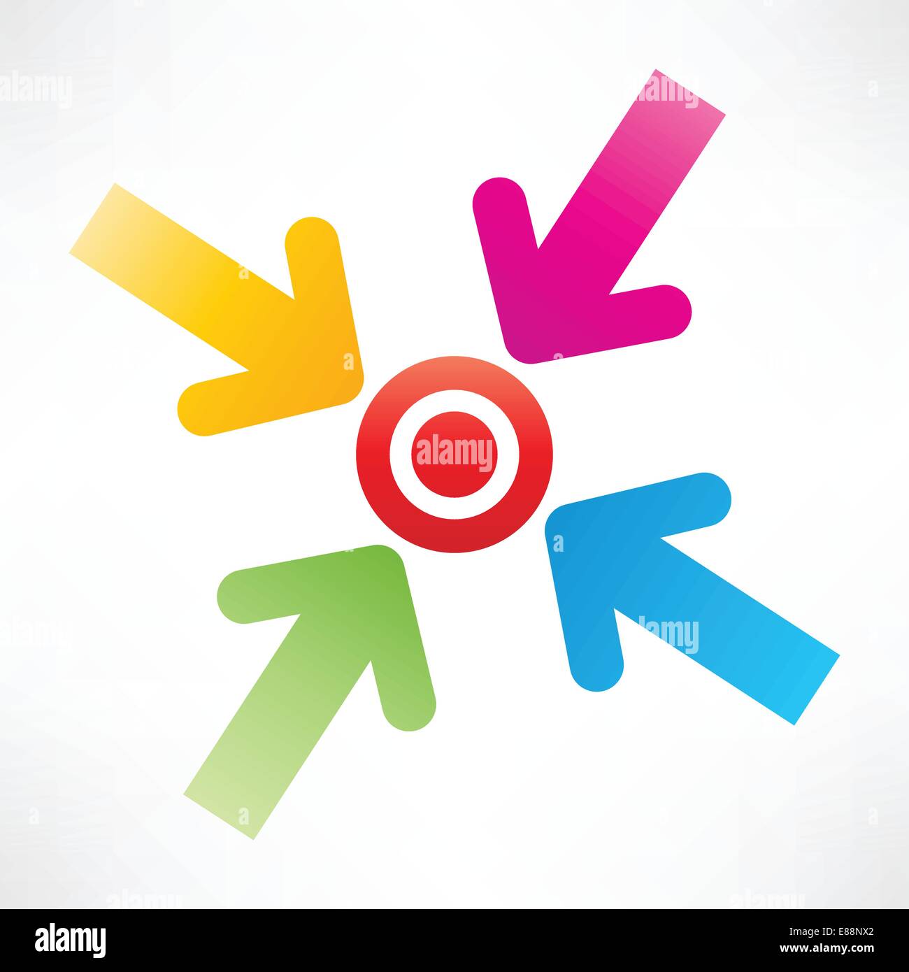 Target with arrows Stock Vector Image & Art - Alamy