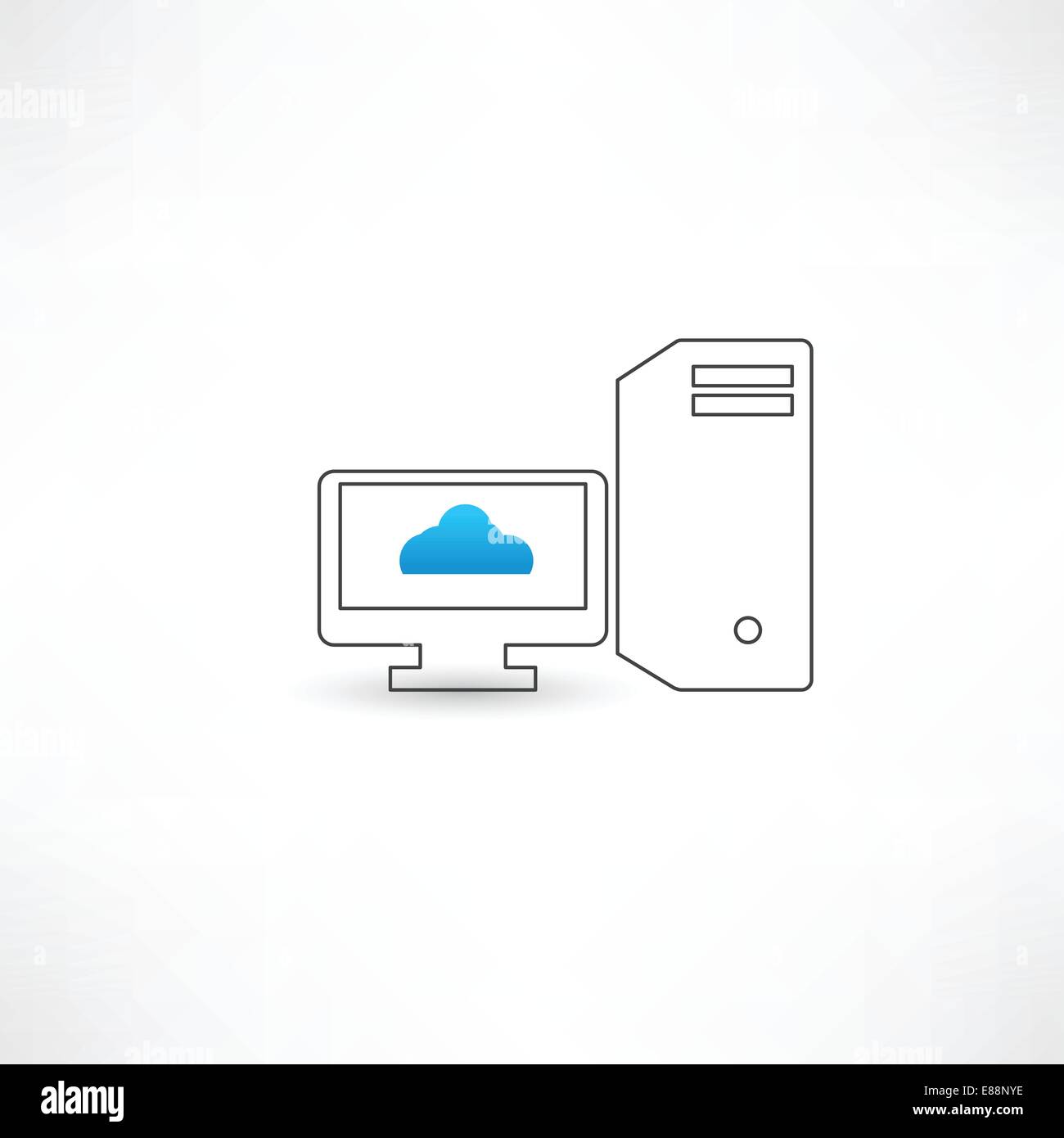 Computer padlock cloud icon Stock Vector Images - Alamy