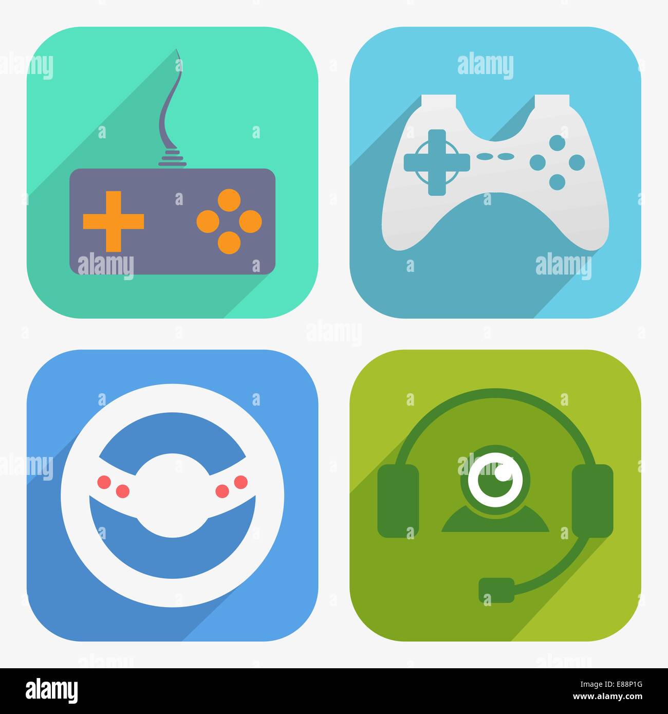 Game icon set Stock Vector Image & Art - Alamy