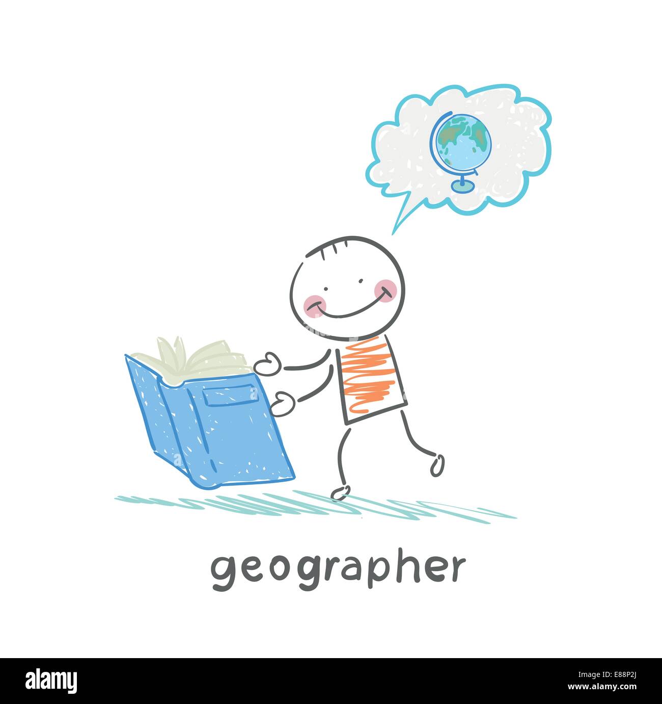 geographer reading a book about the planet Stock Vector Image & Art - Alamy