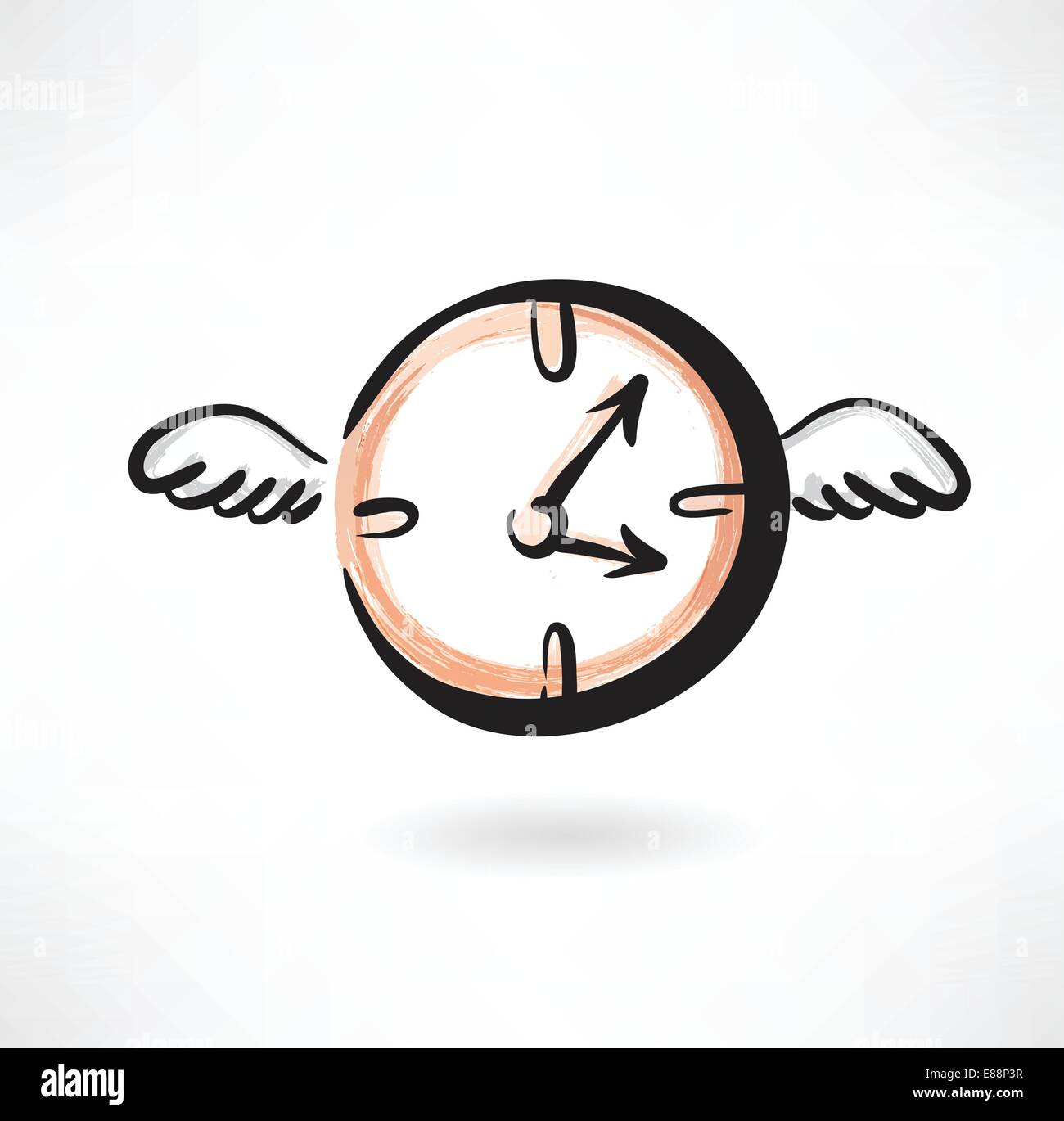 Flying clocks grunge icon Stock Vector Image & Art - Alamy