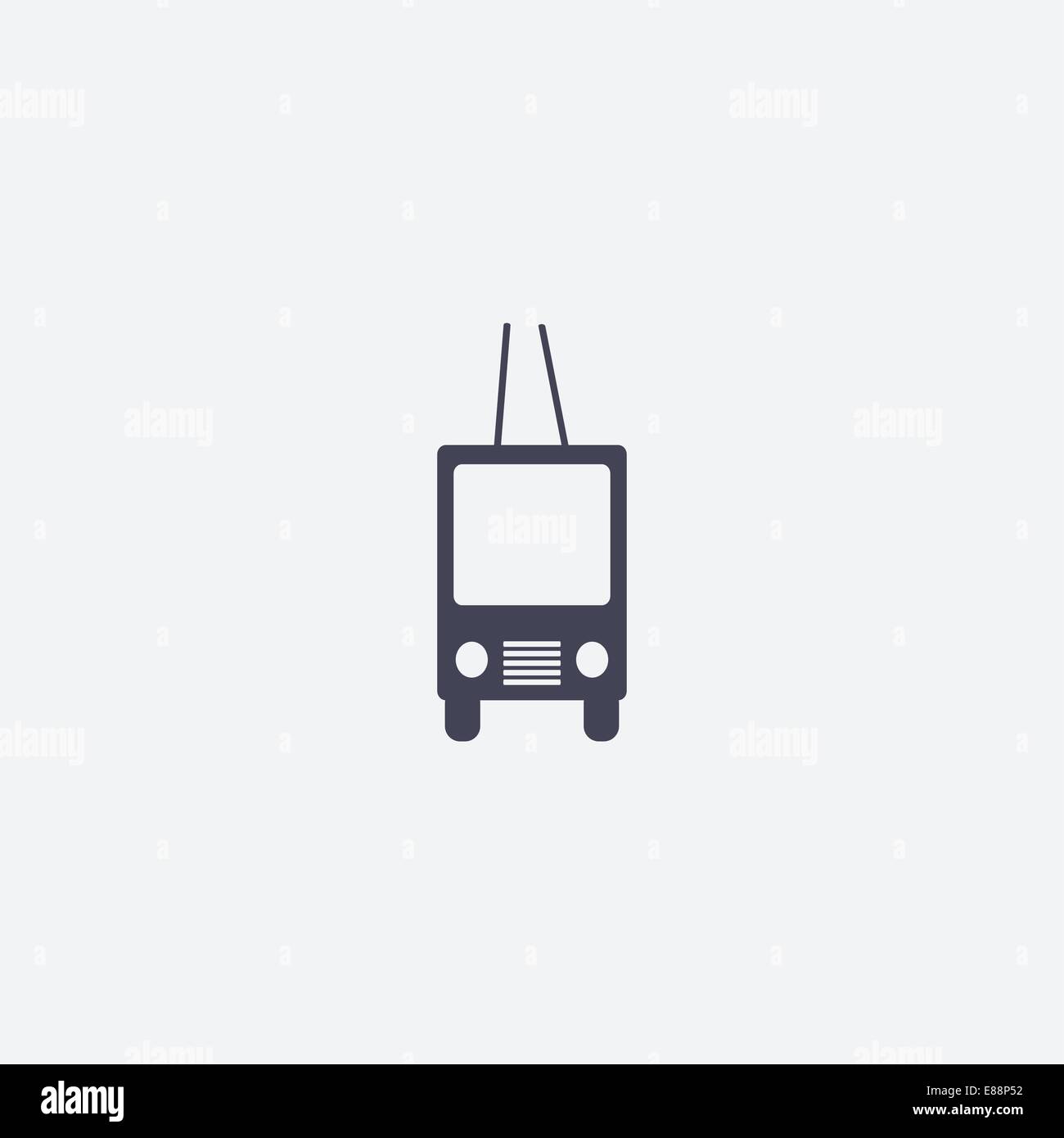 Trolleybus bus stop Stock Vector Images - Alamy