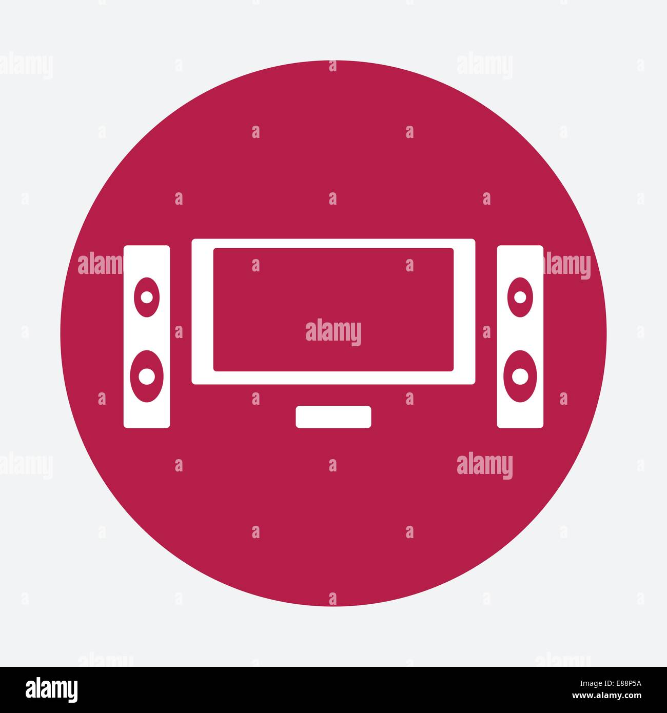 Home theater white flat Stock Vector Images - Alamy
