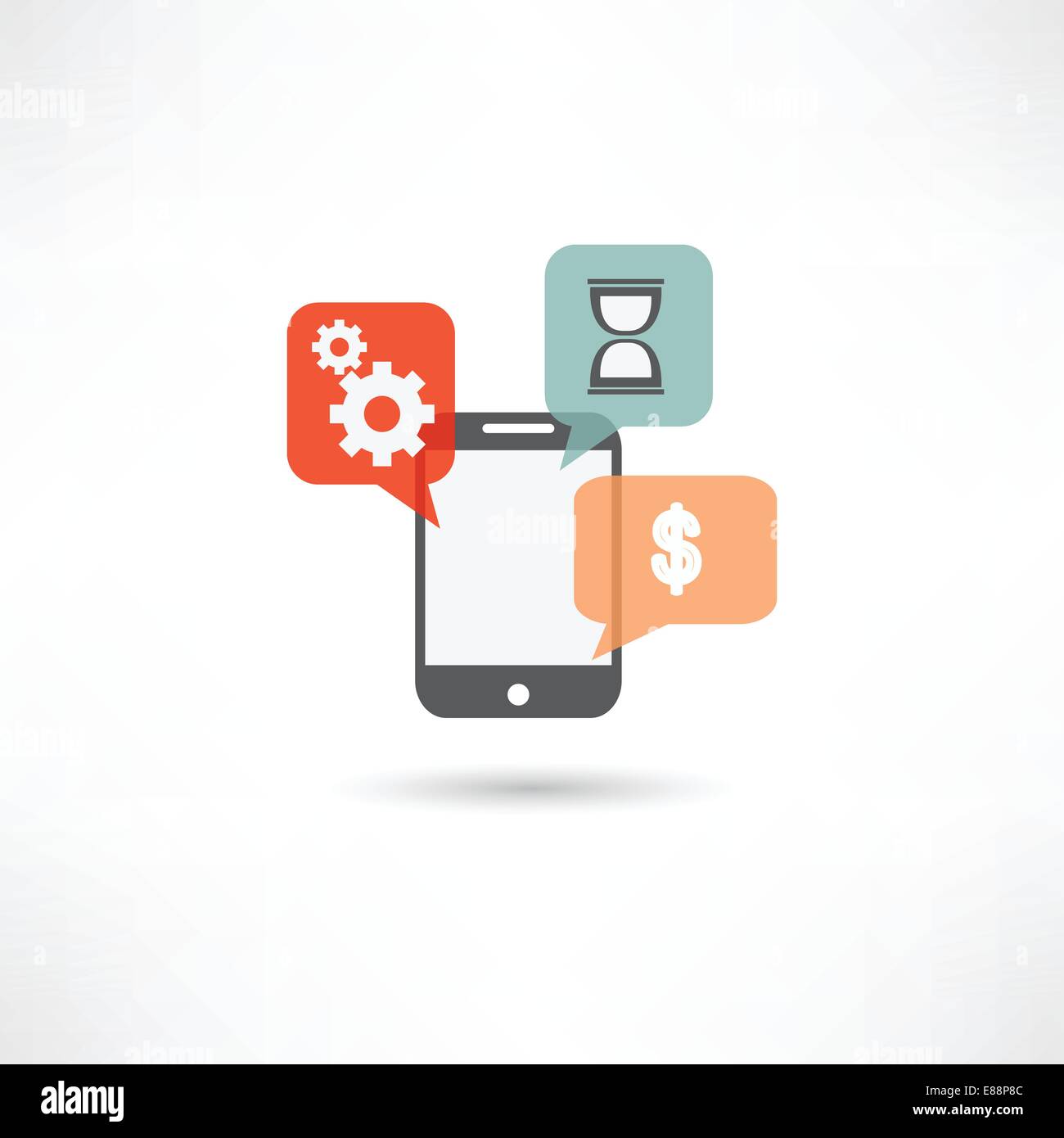 Red color mobile phone Stock Vector Images - Alamy