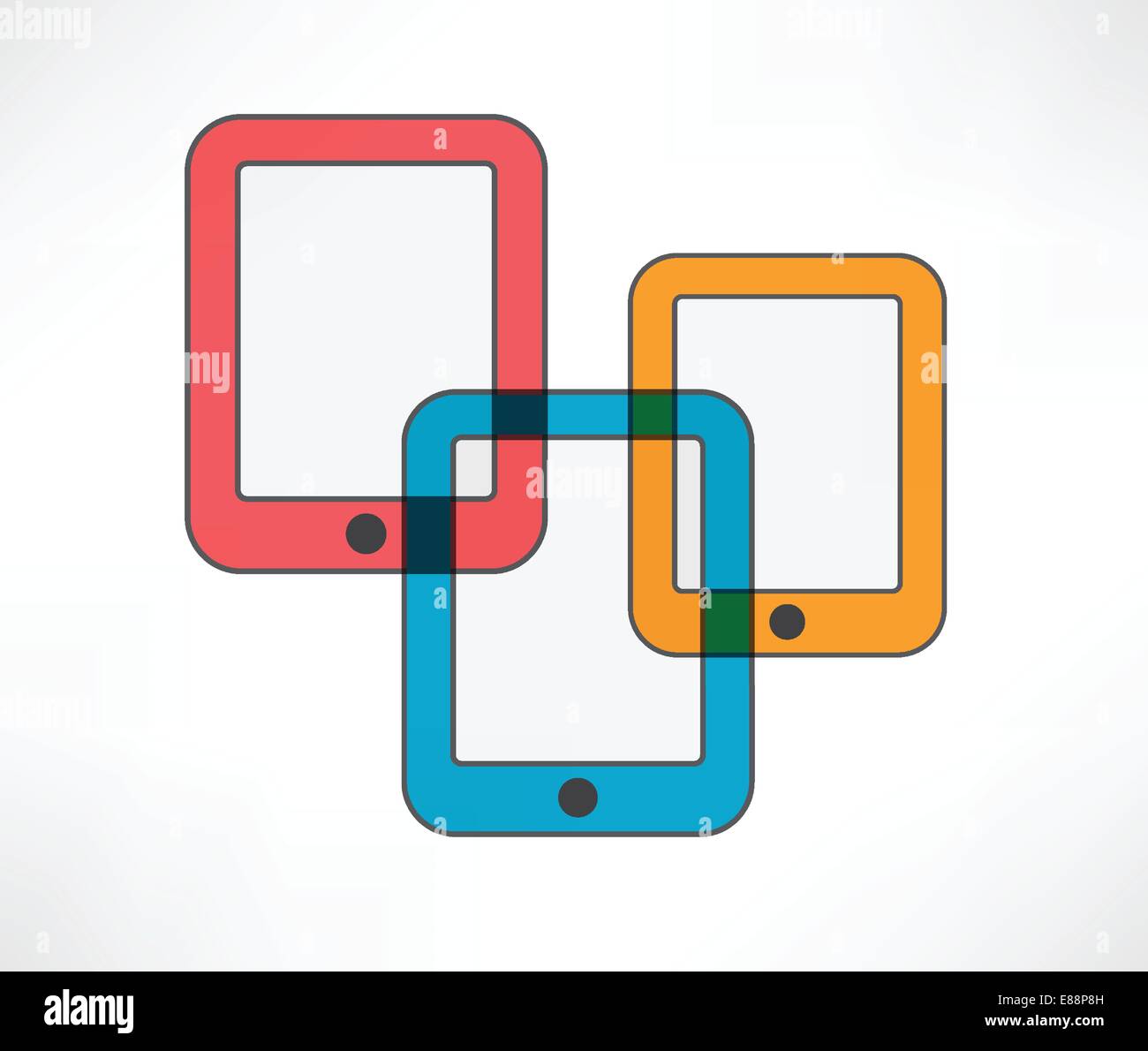 Ipad home screen Stock Vector Images - Alamy