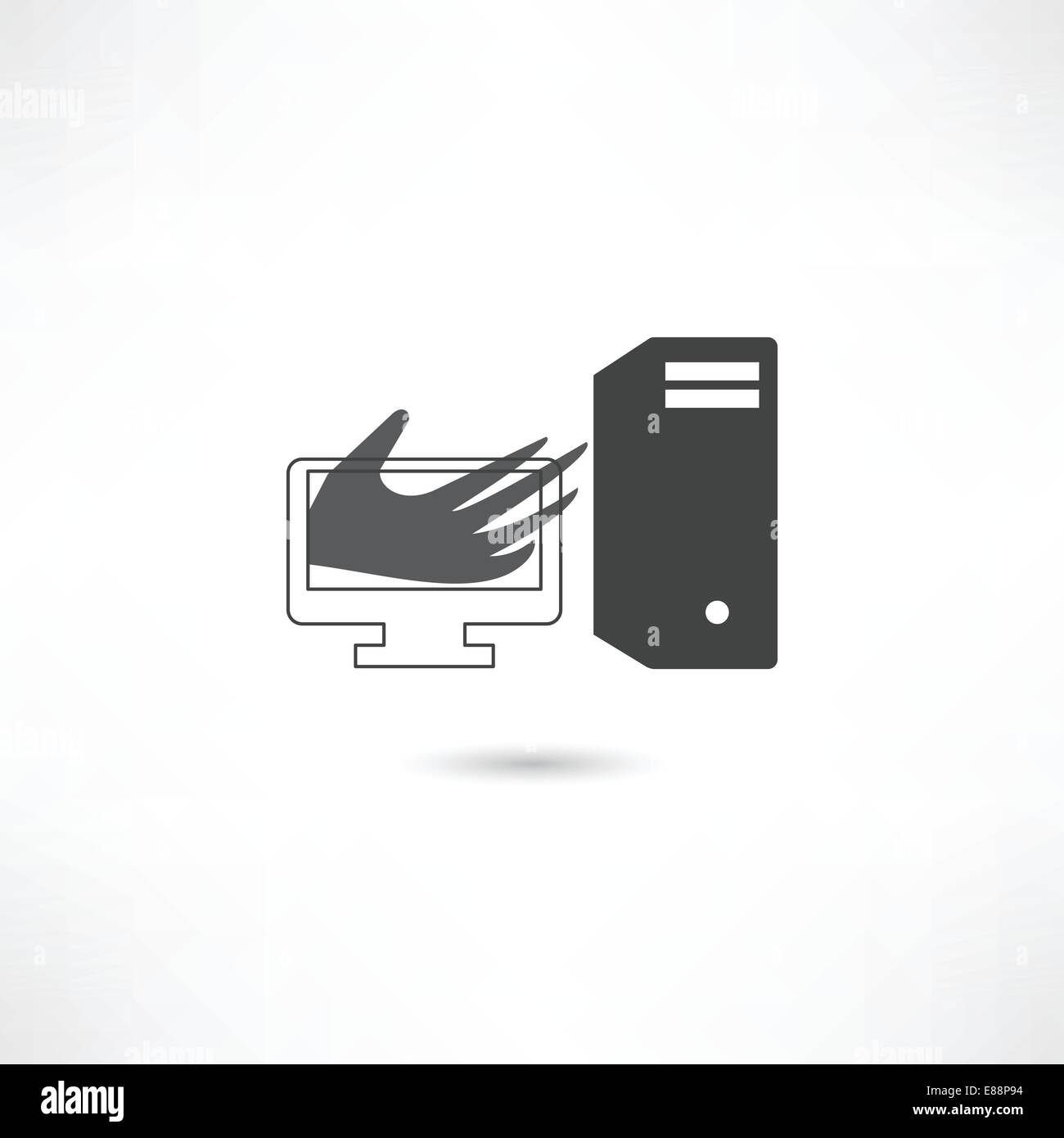 Computer help hand Stock Vector Image & Art - Alamy