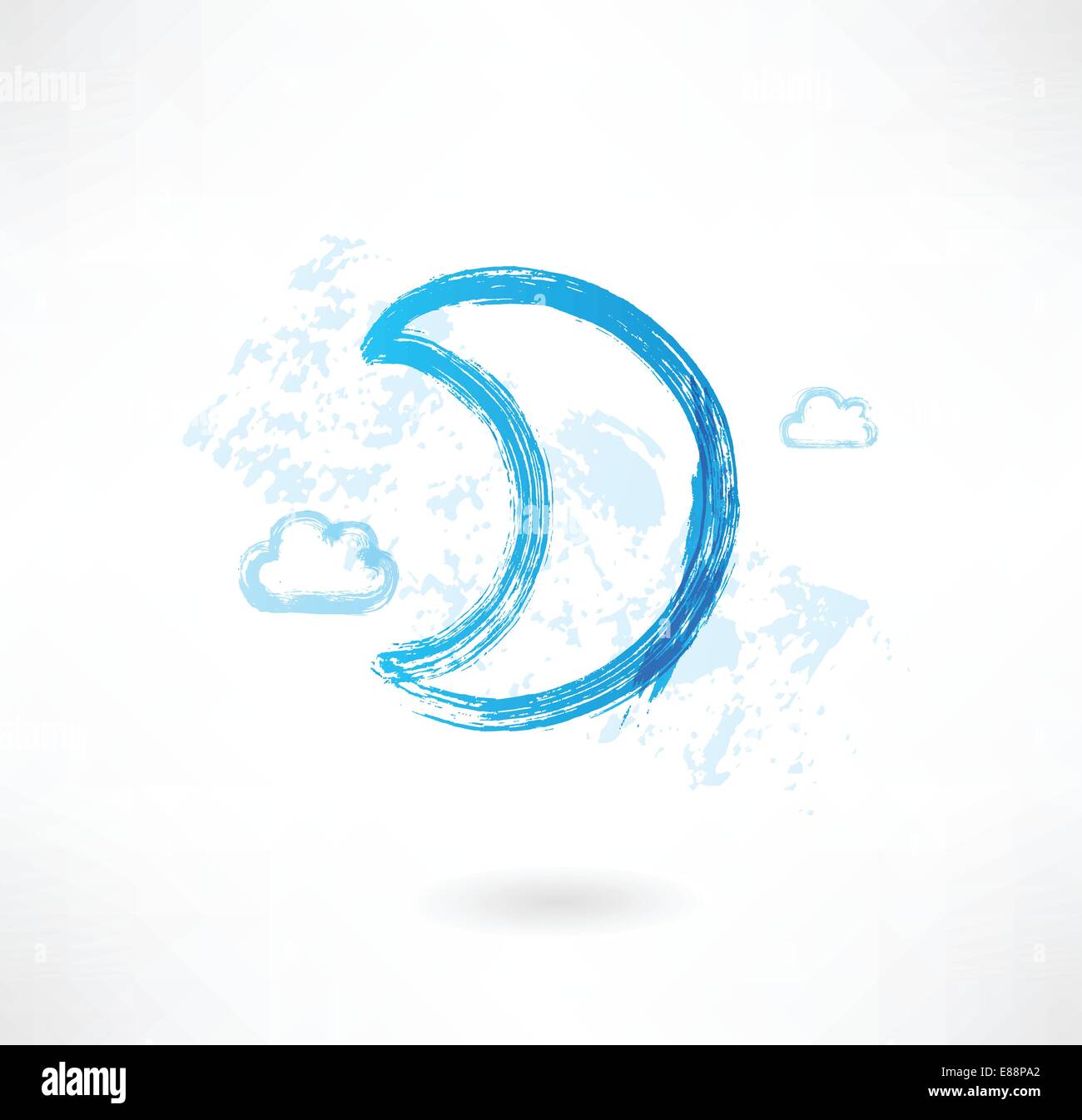 Moon grunge icon Stock Vector Image & Art - Alamy