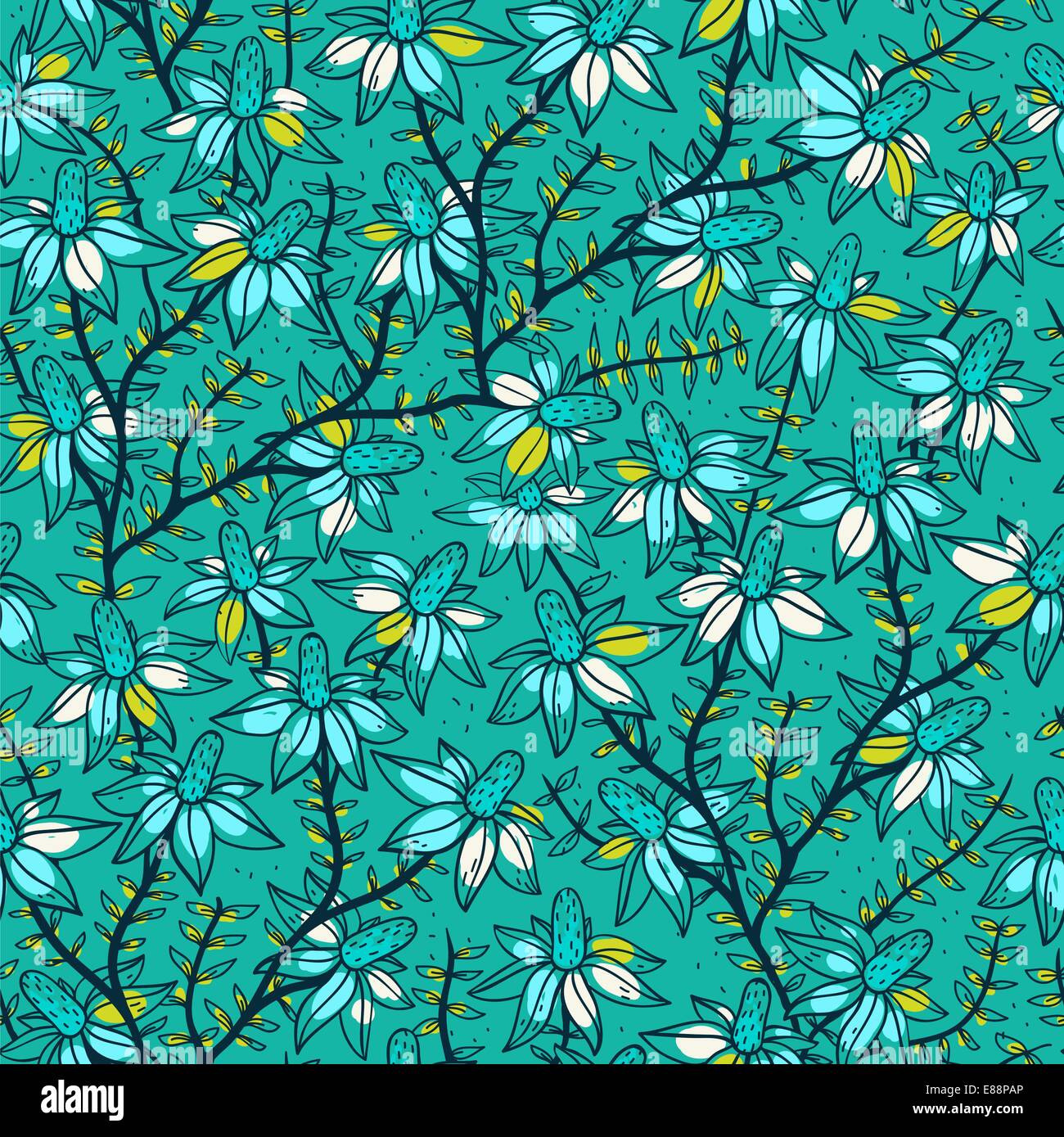 Chamomile pattern seamless in Stock Vector Images - Alamy