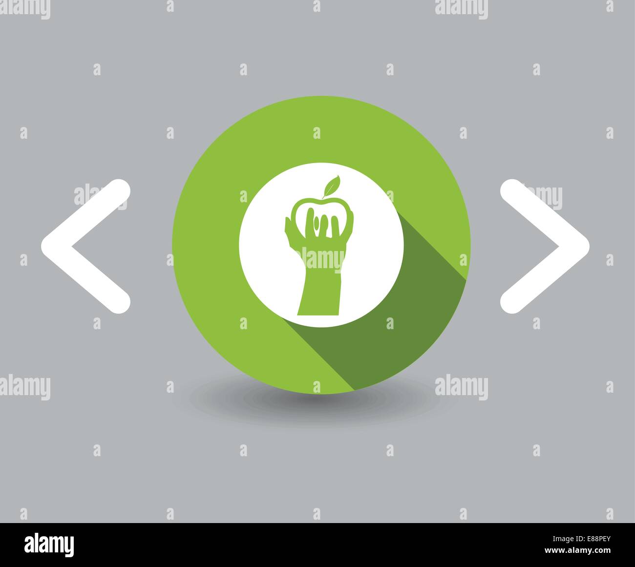 hand and apple icons Stock Vector Image & Art - Alamy