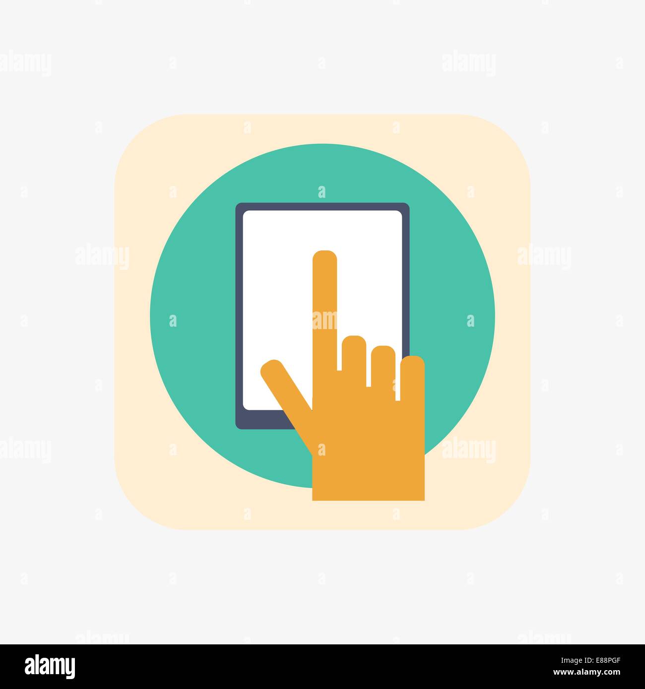 Ipad screen and hand Stock Vector Images - Alamy