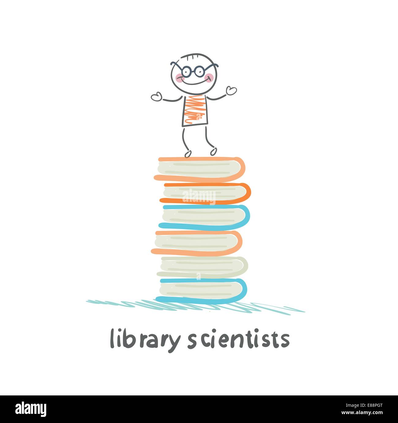 Library of scientists is on the books Stock Vector Image & Art - Alamy