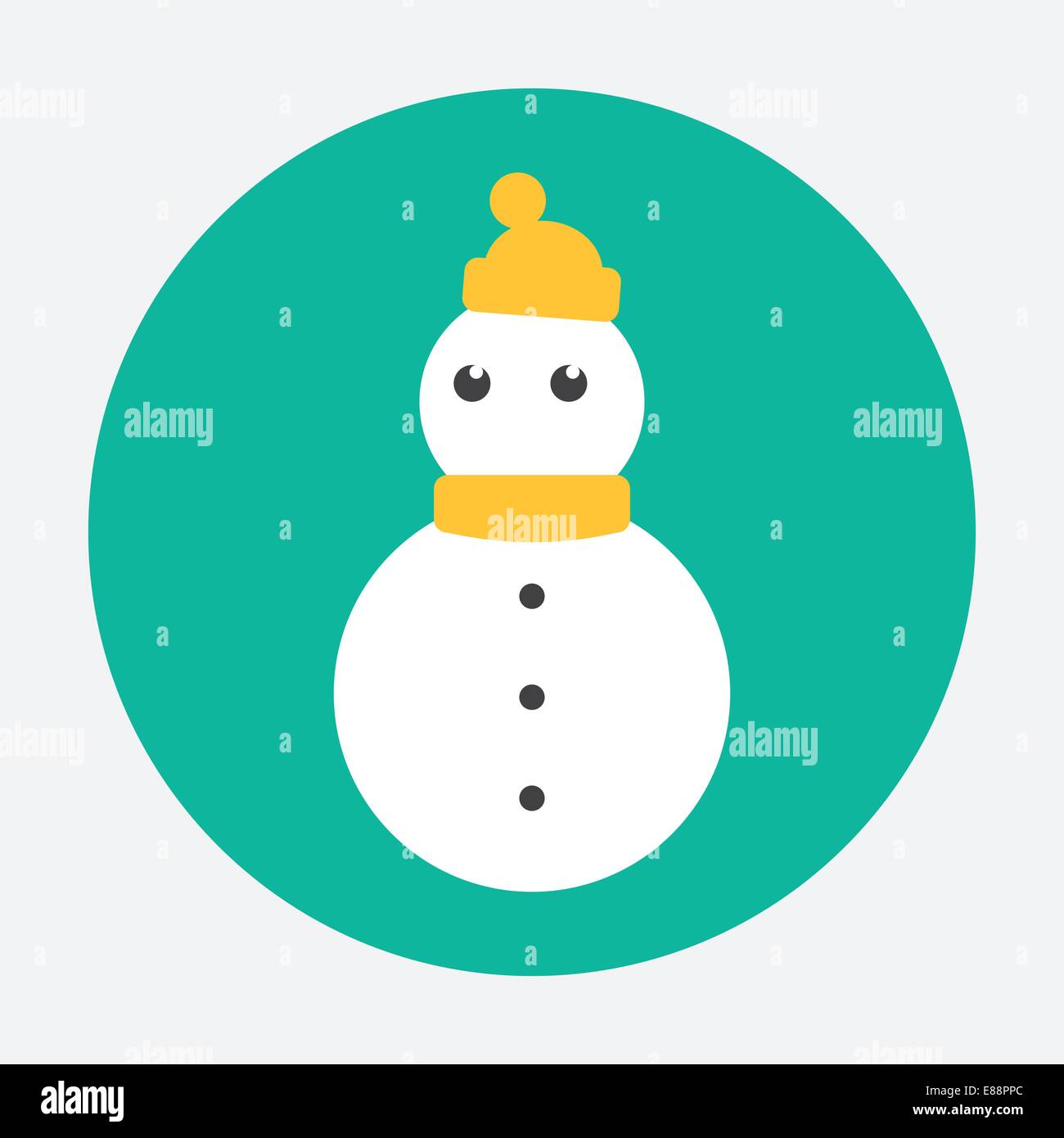 Snowman christmas character icon Stock Vector Images - Alamy