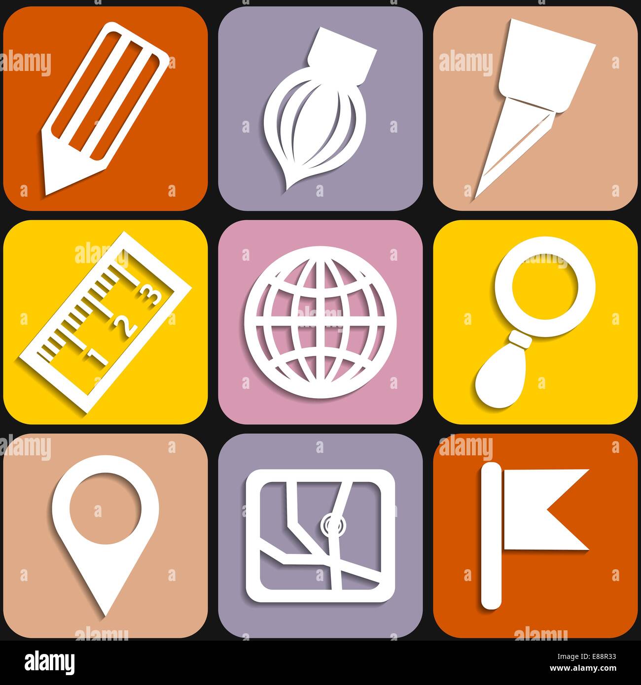 Set of Stationery icons Stock Vector Image & Art - Alamy