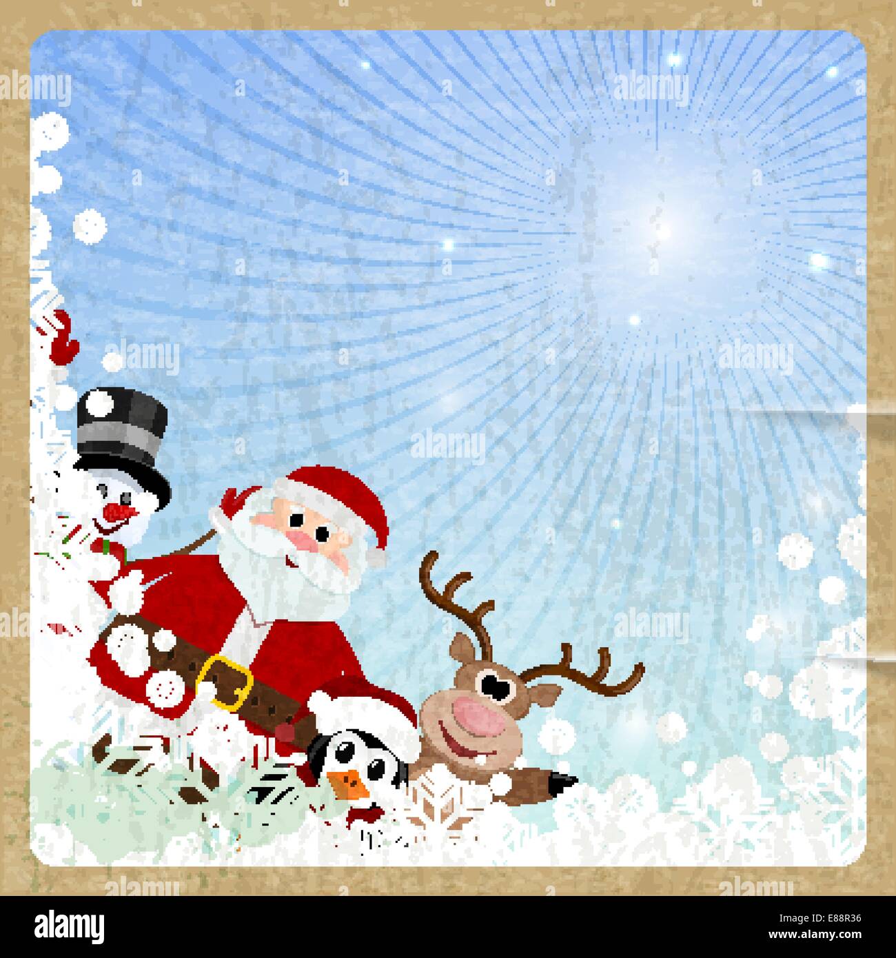 Snowman greetings card template Stock Vector Images - Alamy
