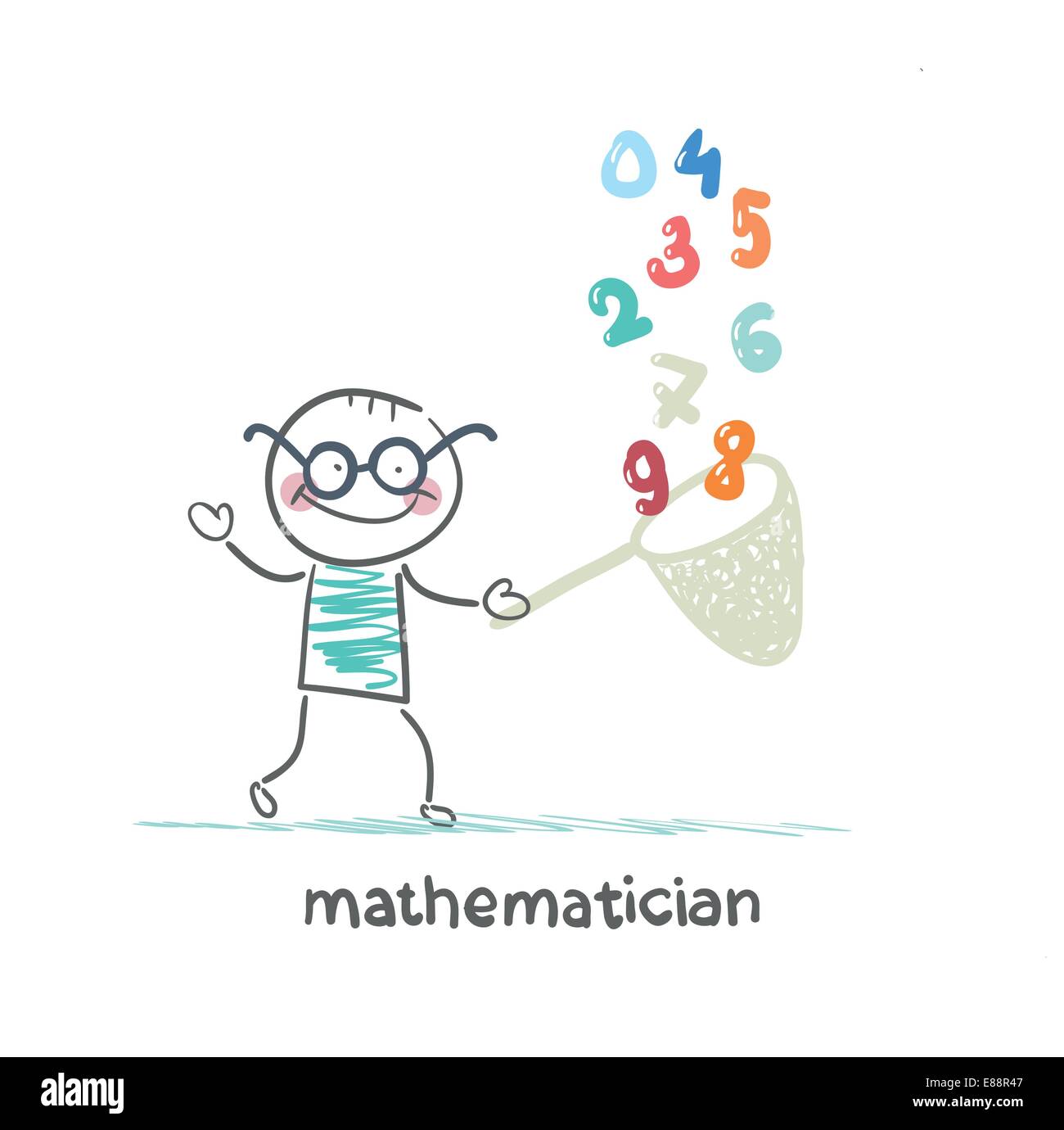 mathematician catches a butterfly net figures Stock Vector Image & Art ...