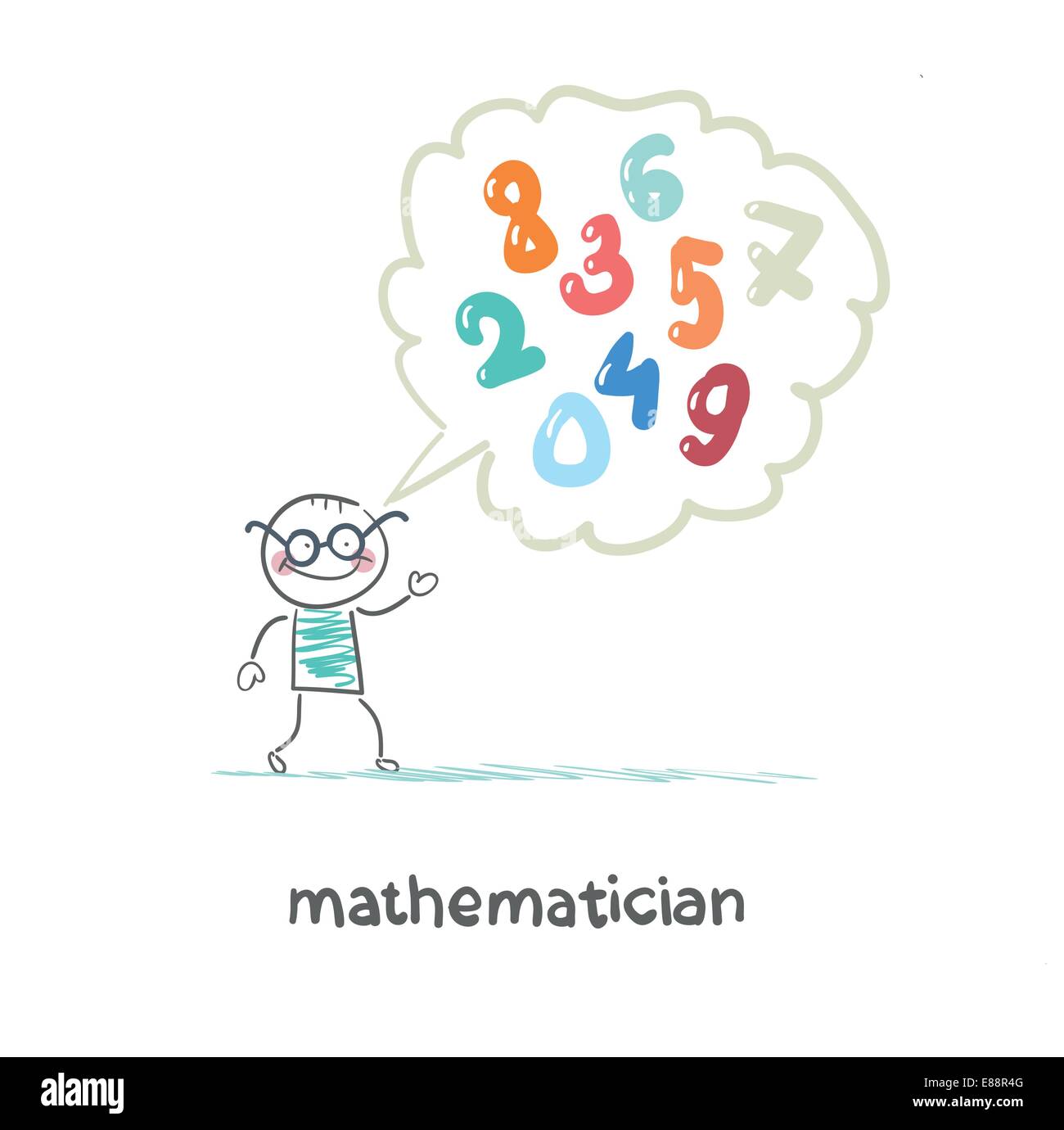 mathematician thinks about numbers Stock Vector Image & Art - Alamy