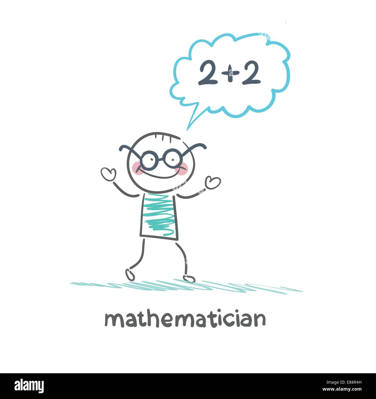 mathematician thinks about solving the problem Stock Vector Image & Art ...