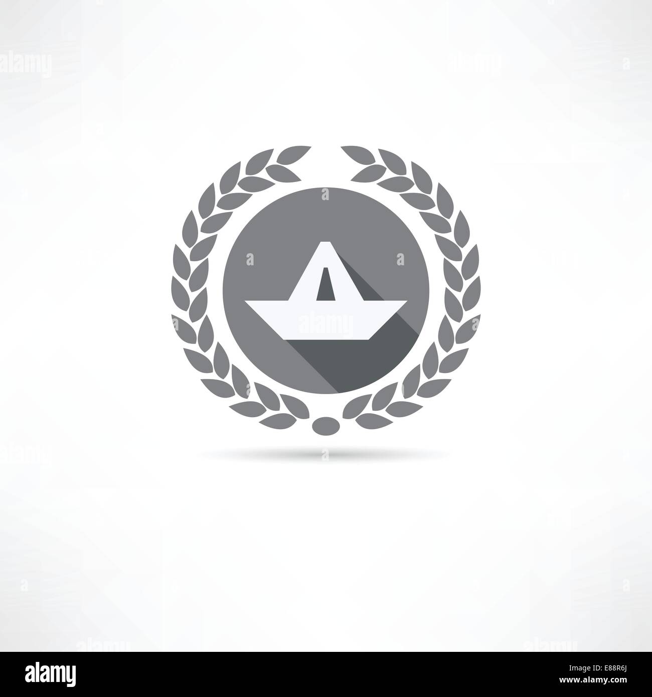 Boat on the surface Stock Vector Images - Alamy