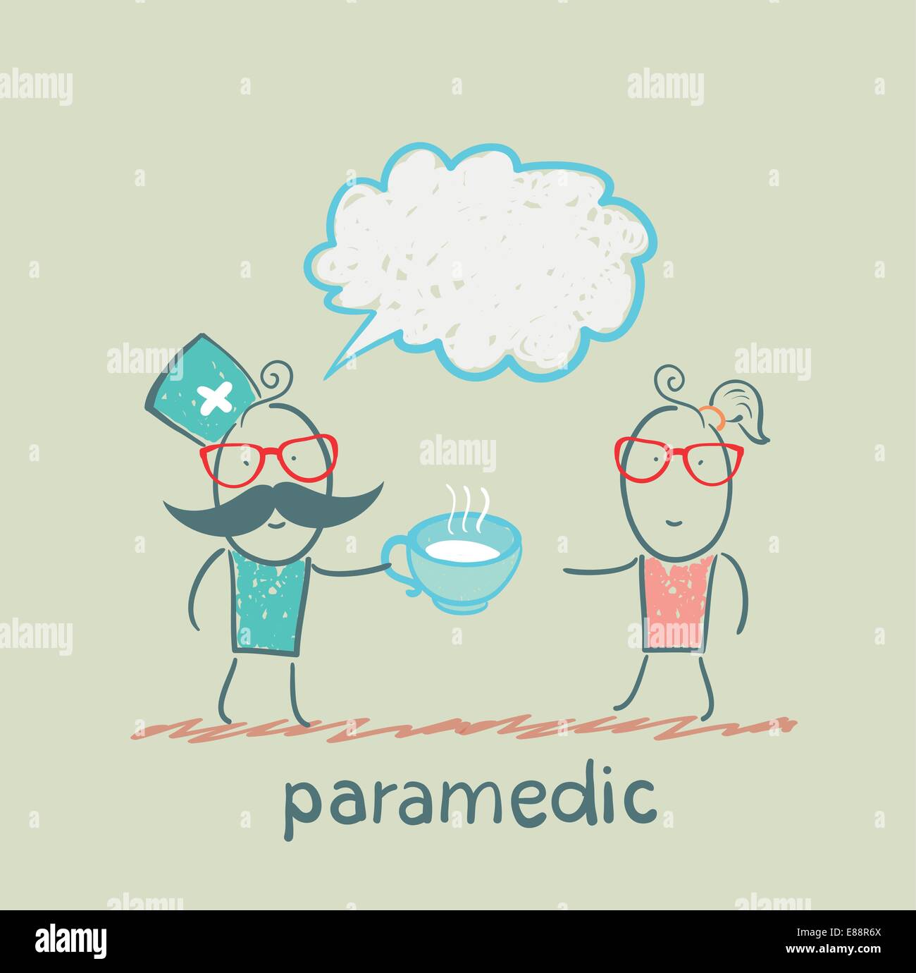 Giving out medicine Stock Vector Images - Alamy