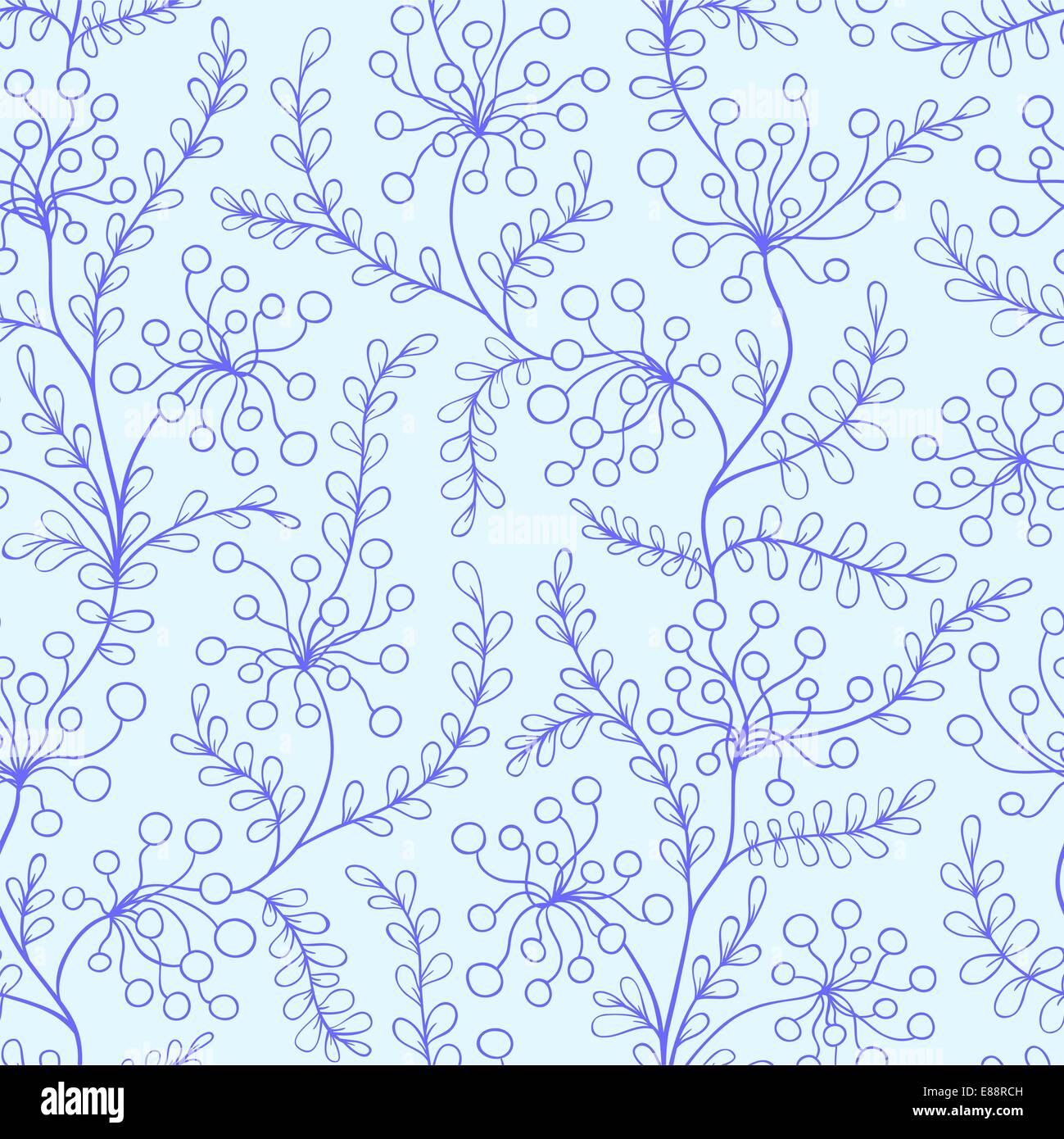 Vector seamless pattern with blue flowers Stock Vector Image & Art - Alamy
