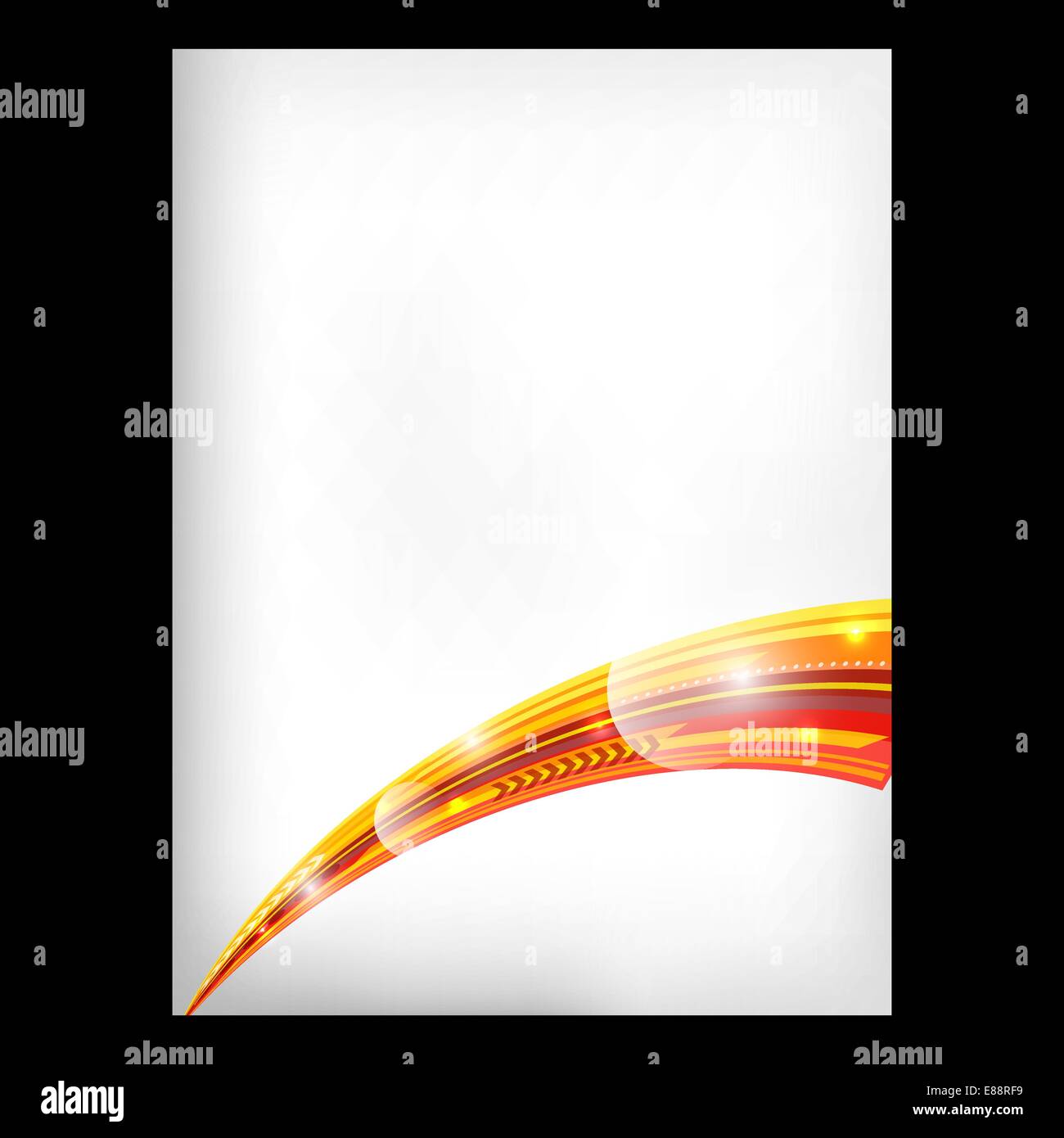 Abstract orange background with a curved element Stock Vector Image ...