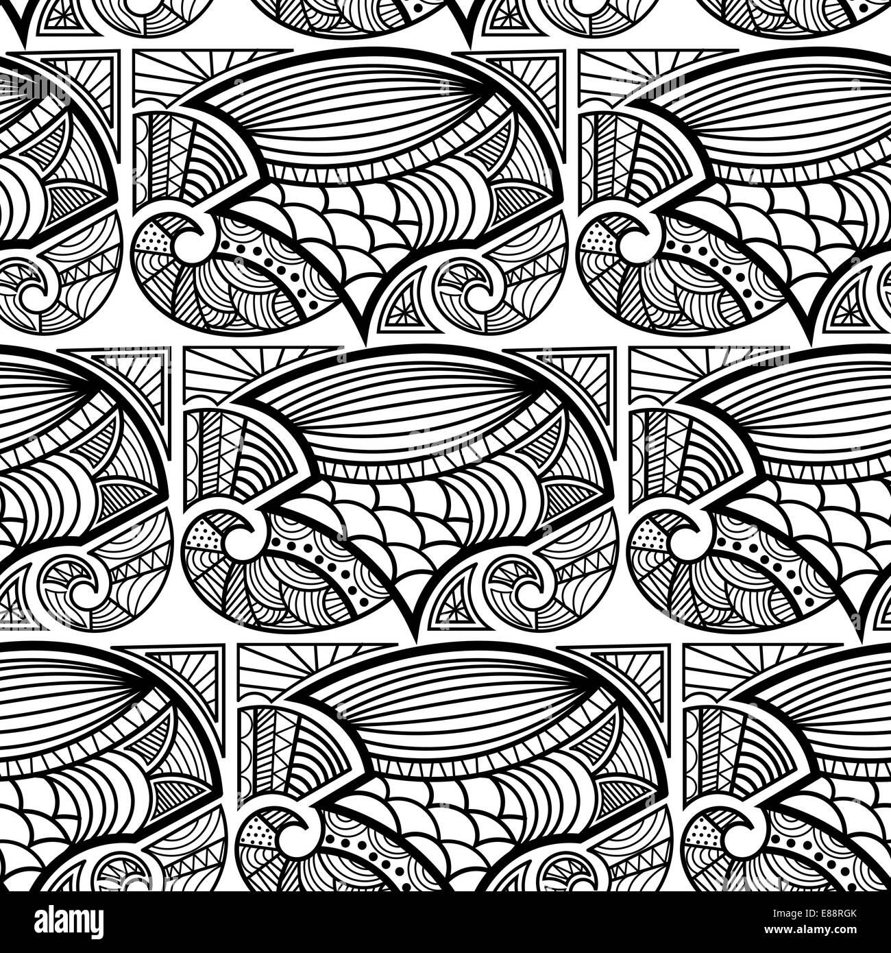 Fancy pattern Black and White Stock Photos & Images - Alamy
