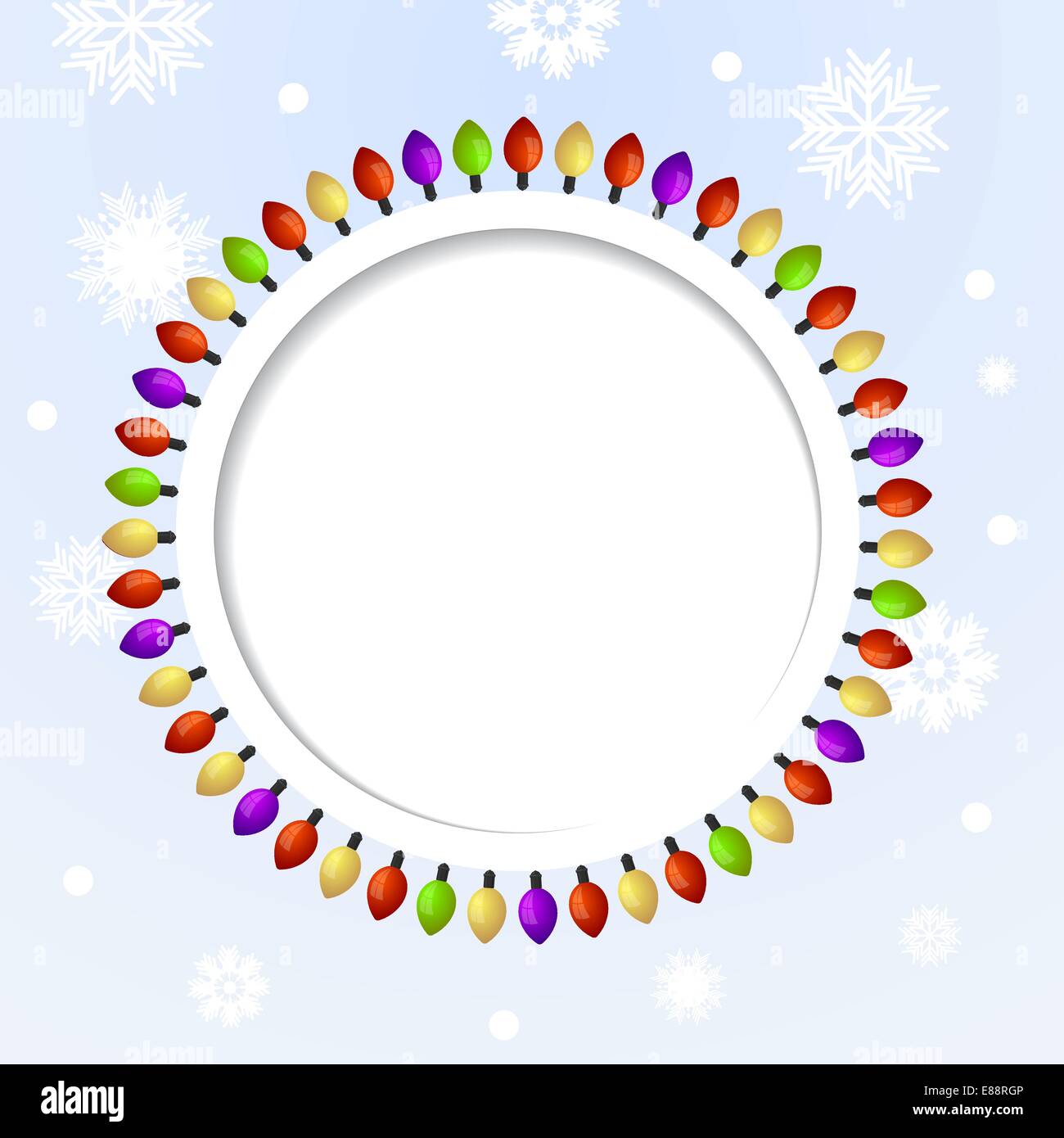 Round abstract background with Christmas lights Stock Vector Image ...