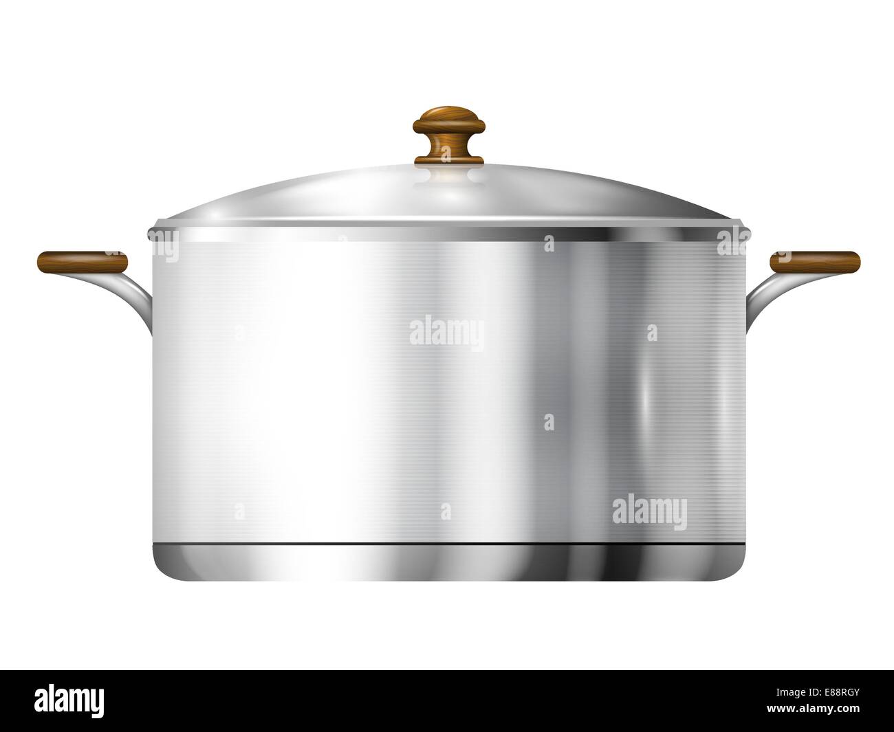 Chrome pan with lid Stock Vector Images - Alamy