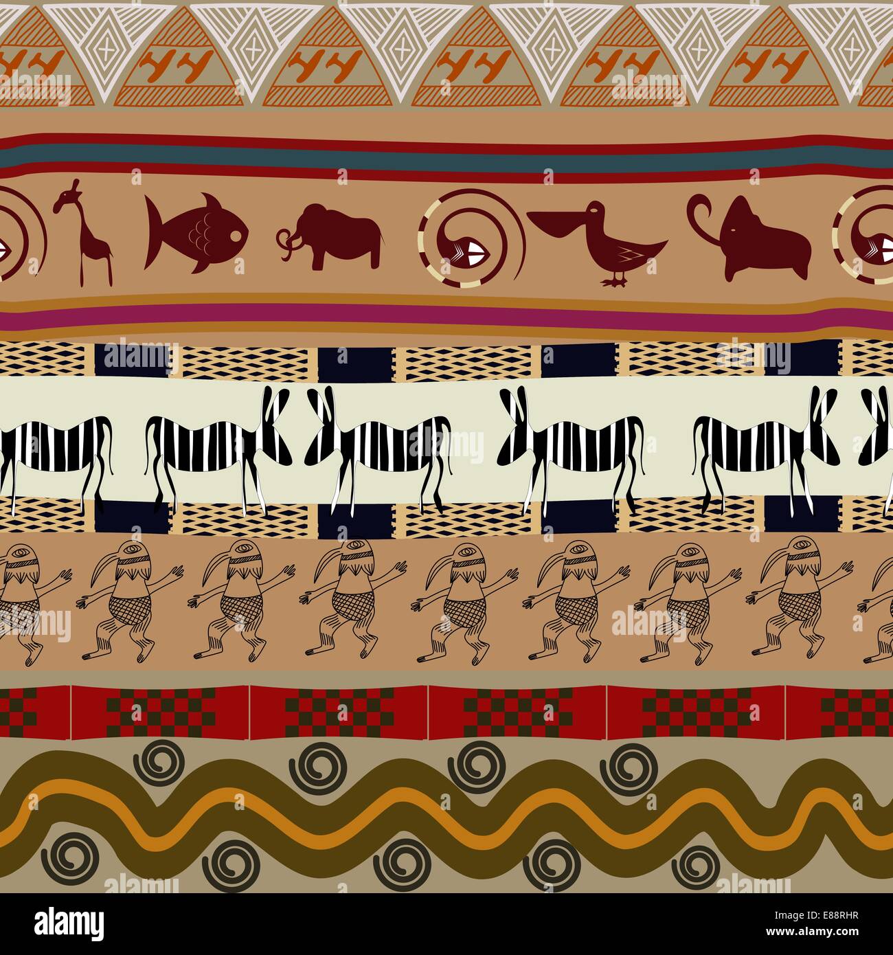 Seamless pattern with animal figures Stock Vector Image & Art - Alamy