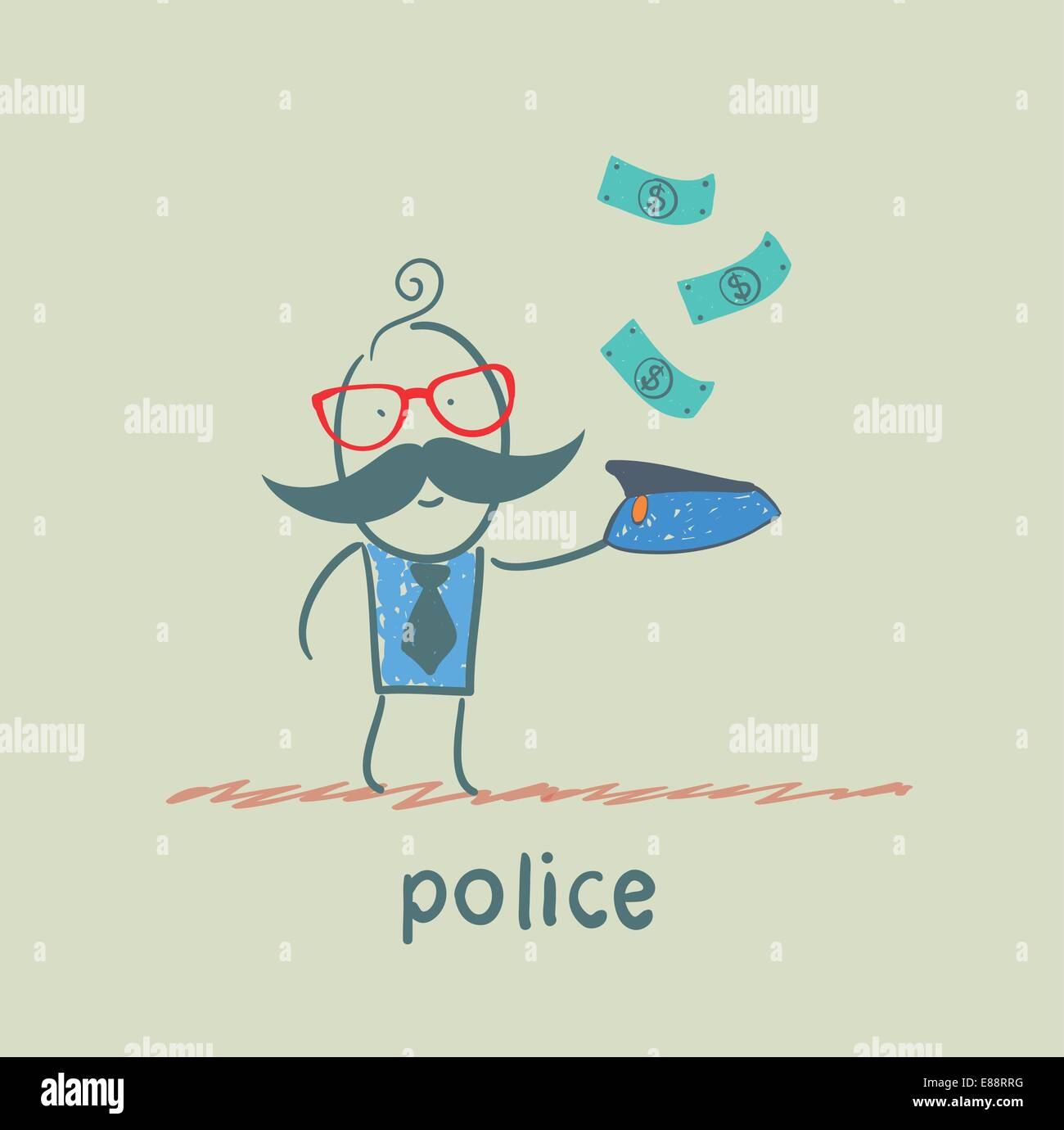 police collect money which fall Stock Vector Image & Art - Alamy