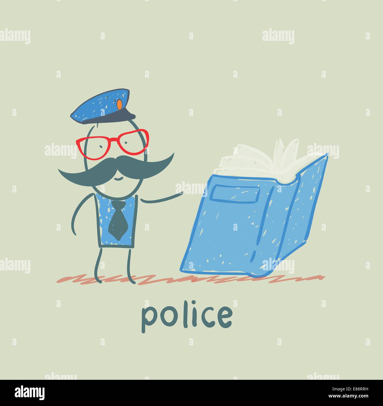 Police reads the book Stock Vector Image & Art - Alamy
