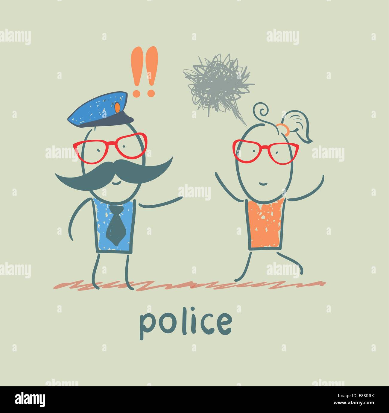 Police explain Stock Vector Images - Alamy