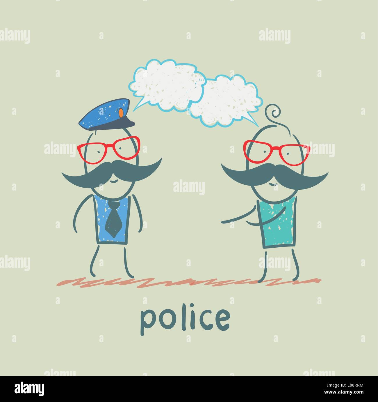 Police listen to people Stock Vector Image & Art - Alamy