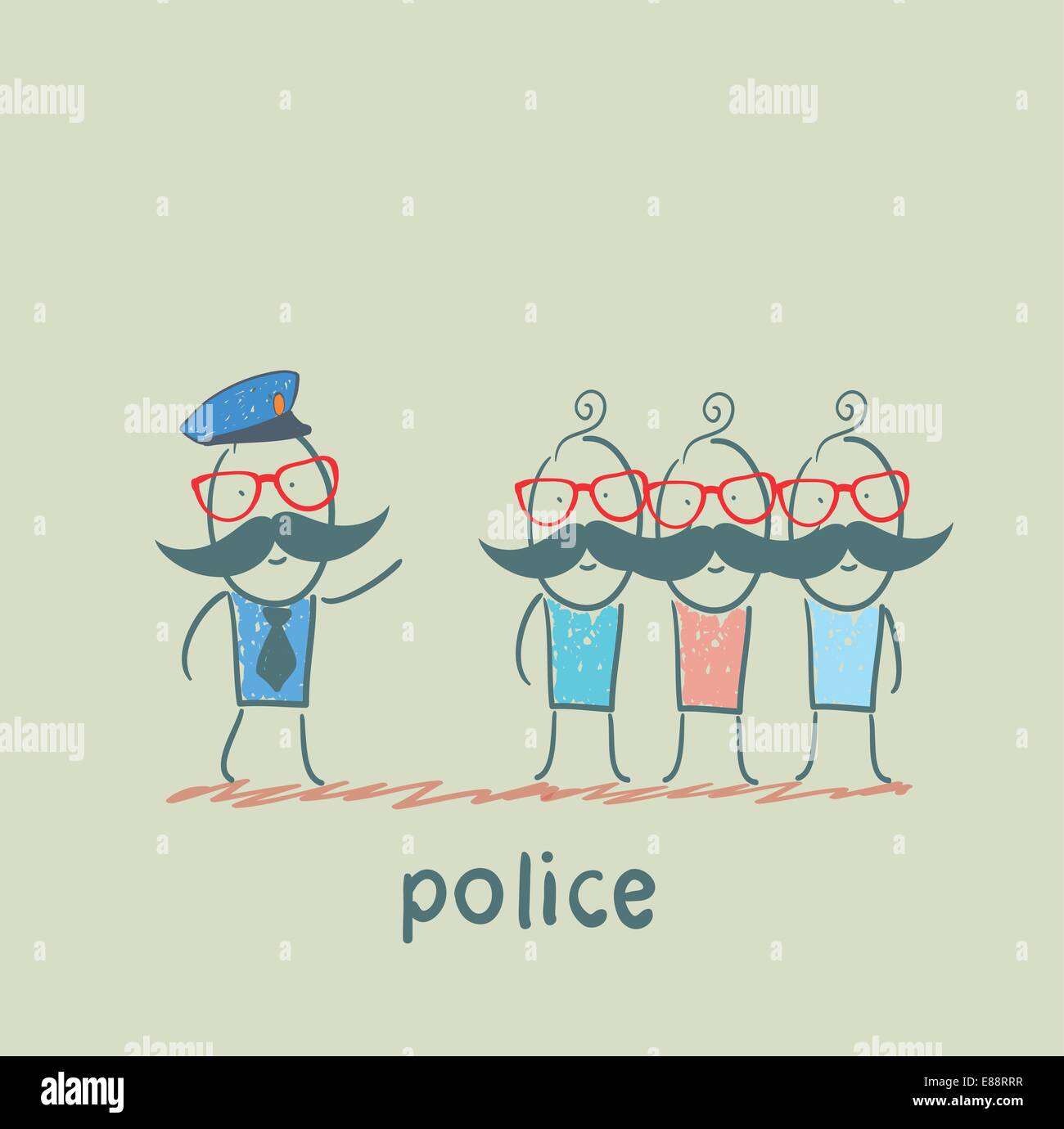 Police explain Stock Vector Images - Alamy
