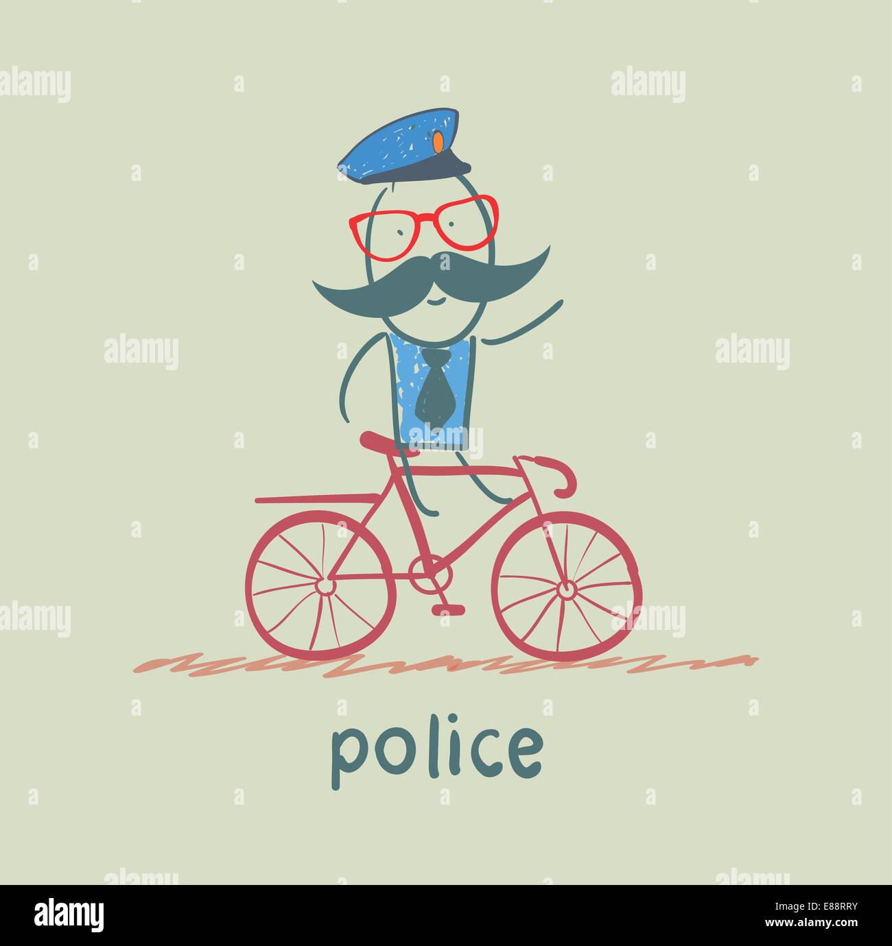 Police riding a bike Stock Vector Image & Art - Alamy