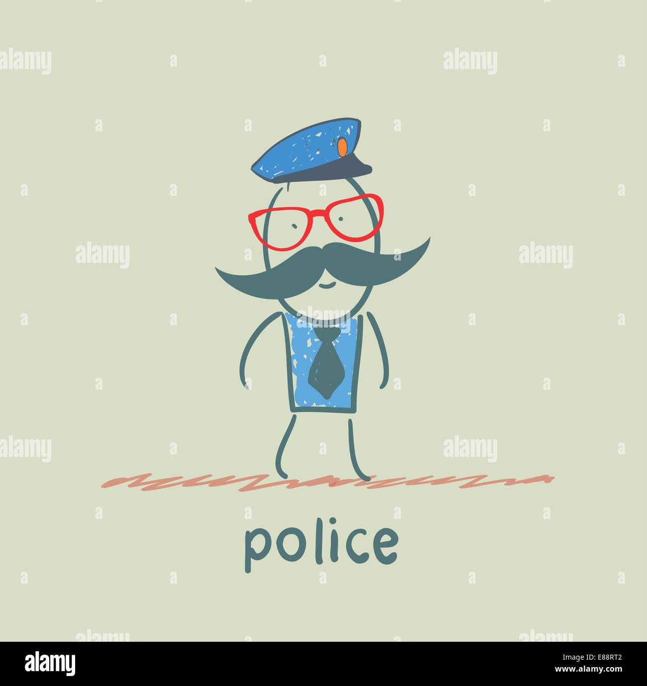 Policeman stand Stock Vector Images - Alamy