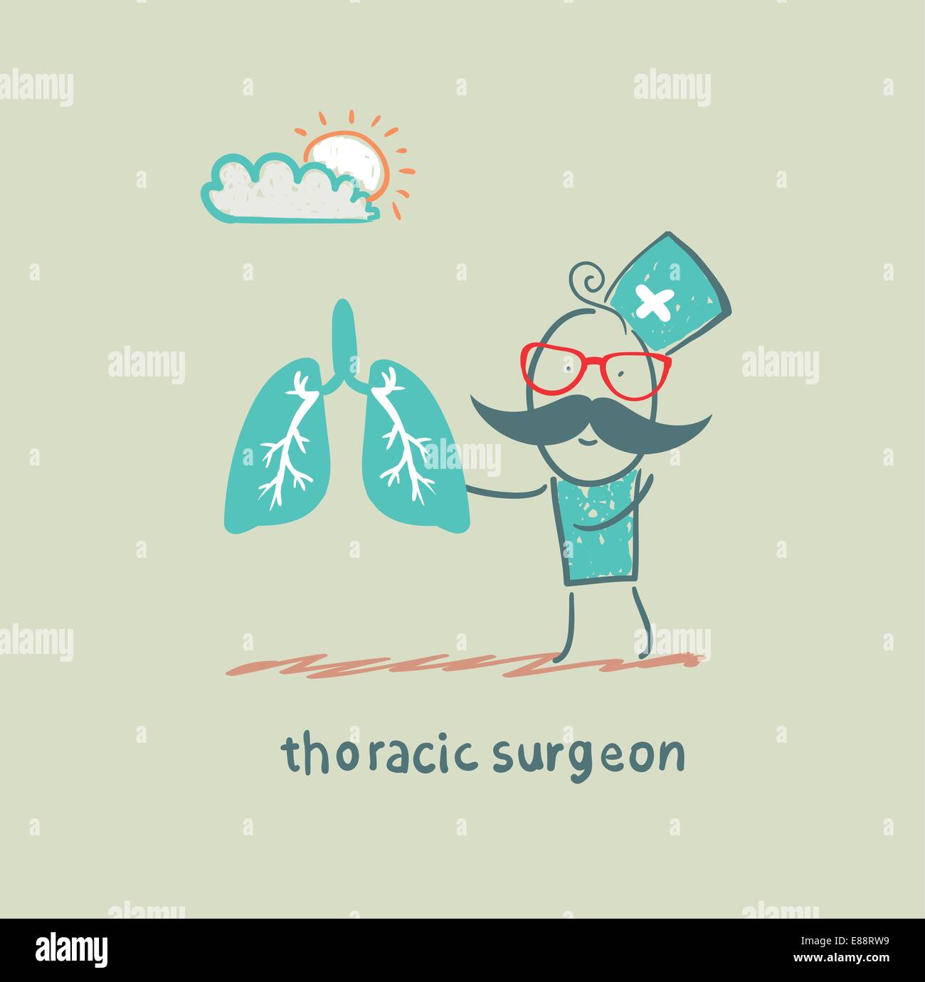 thoracic surgeon with light Stock Vector Image & Art - Alamy
