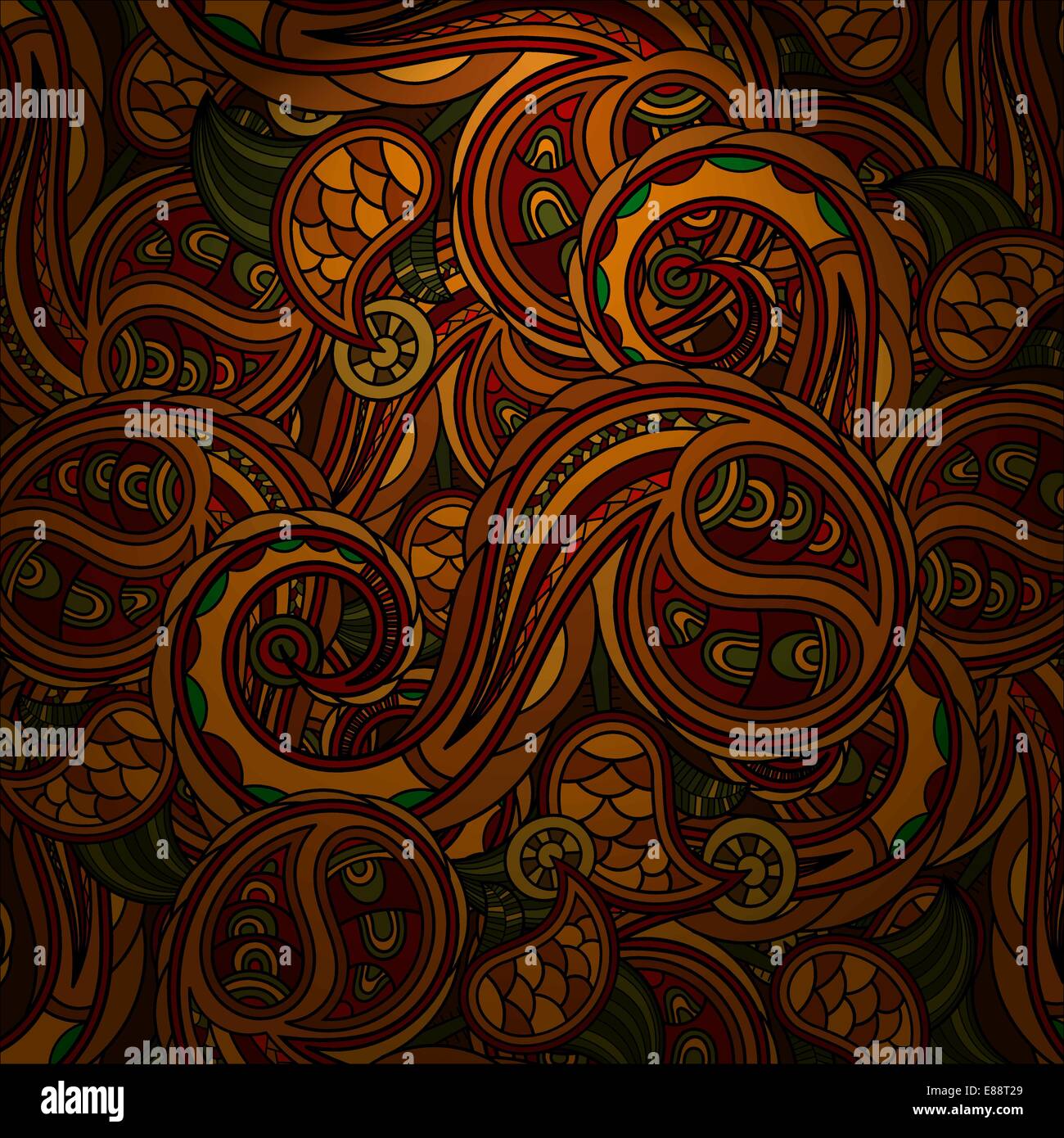 Abstract background with floral elements in the Ukrainian style Stock ...